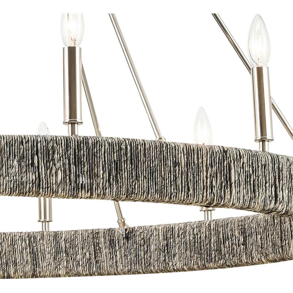 ELK Home Abaca 12 - Light -Modern,Transitional Polished Nickel / Metal ...