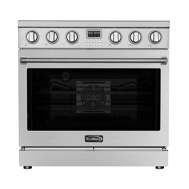 KoolMore 36-in Glass Top 5 Burners 6-cu ft Freestanding Electric Range ... KoolMore 36-in Glass Top 5 Burners 6-cu ft Freestanding Electric Range ...
