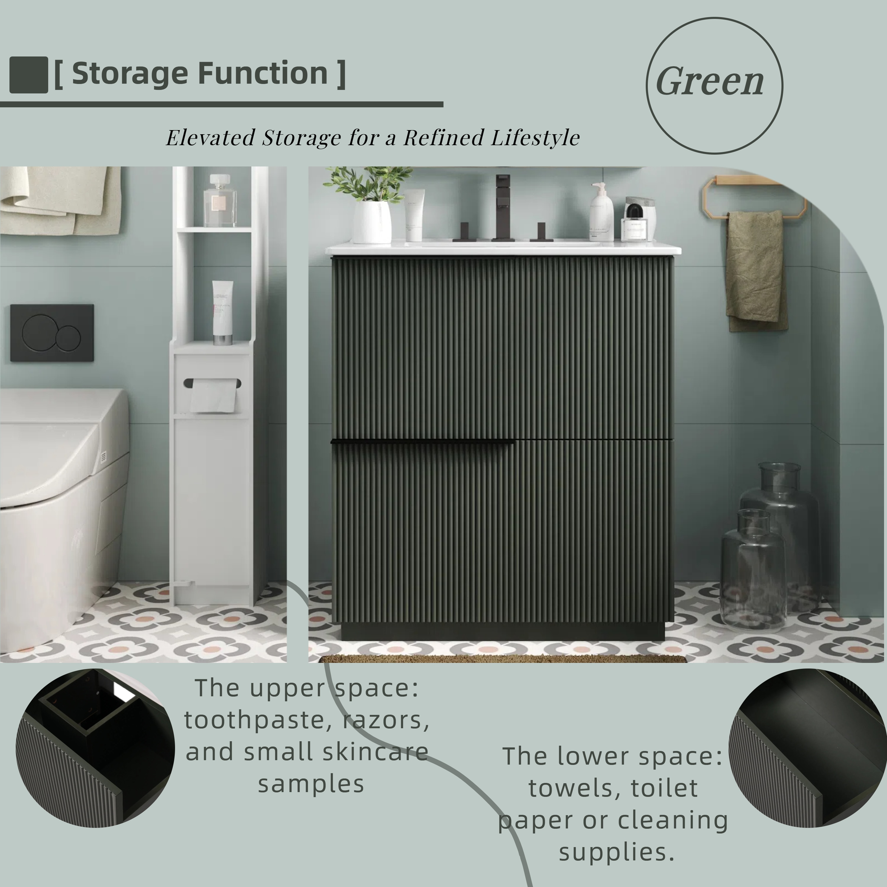 ModernLuxe Assembly Required 30inch Bathroom Vanity with Ceramic Sink ...
