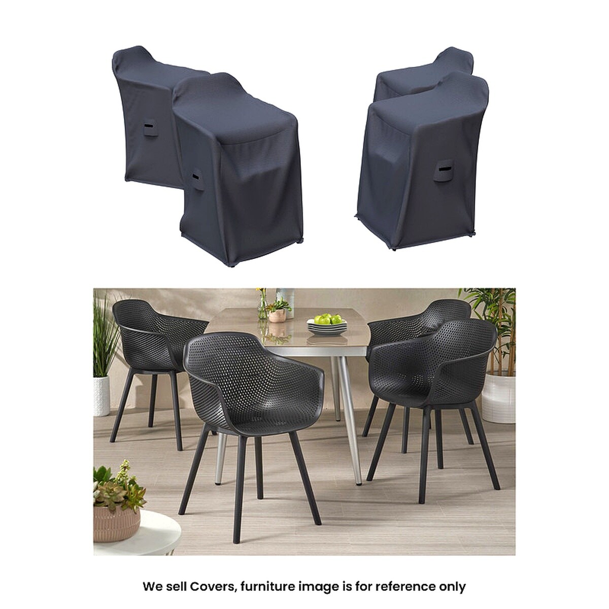 Covers & All Artha Patio Dining Armchair Covers Set of 4 Water ...