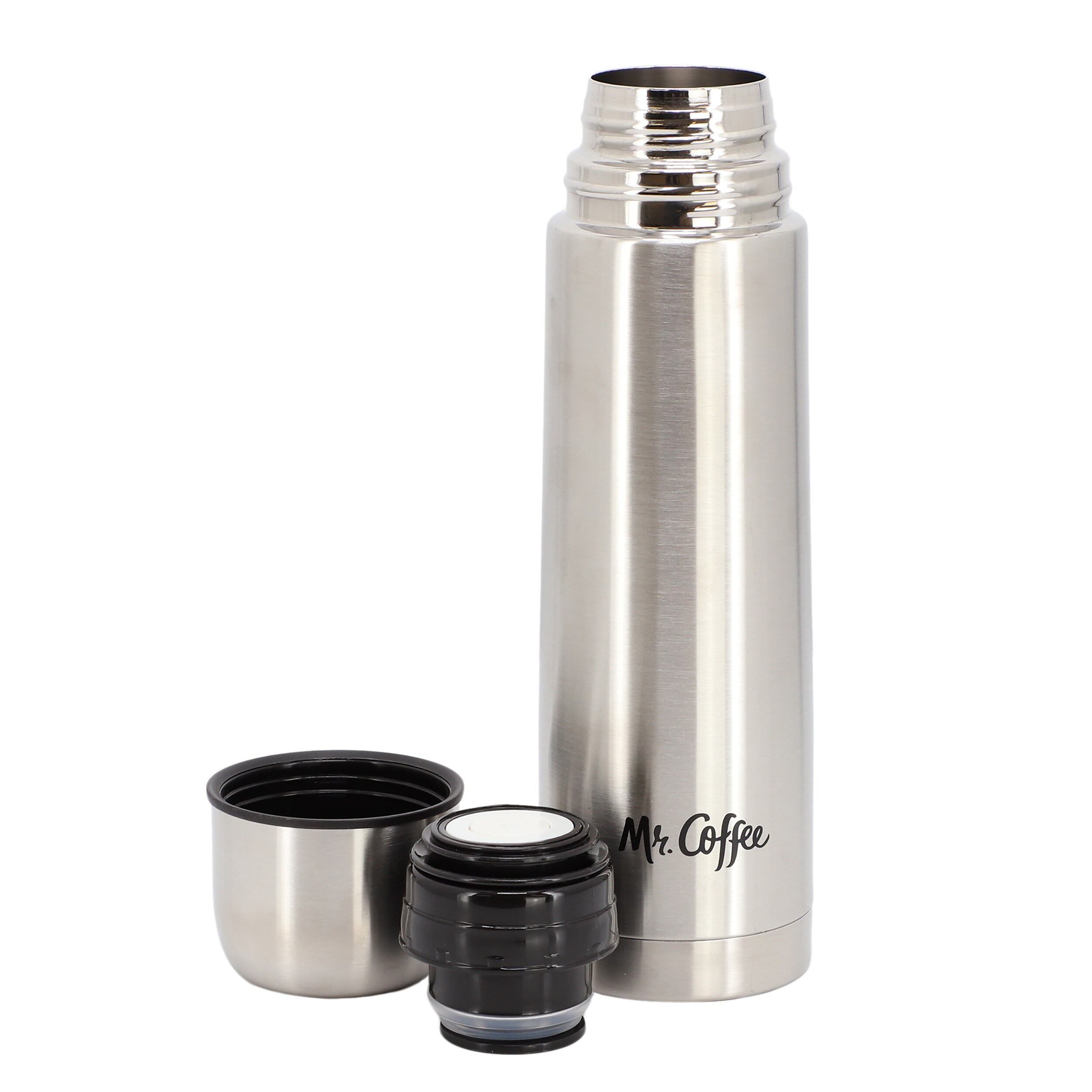 Mr. Coffee Javelin 2 Piece Thermal Bottle and Travel Mug Set in Silver ...