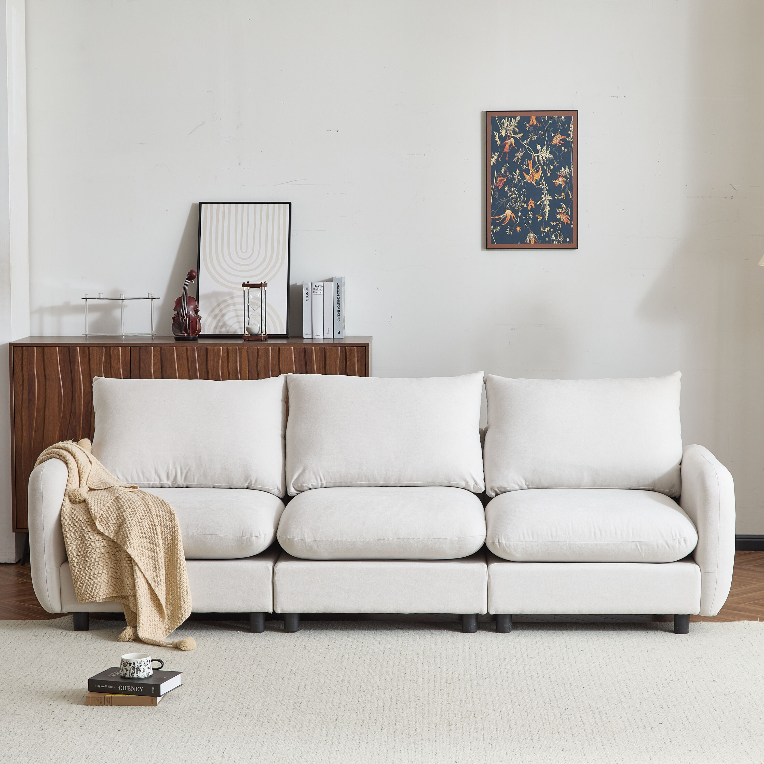 Christopher Knight Home Willow Modern 3 Piece Modular Fabric Sectional ...