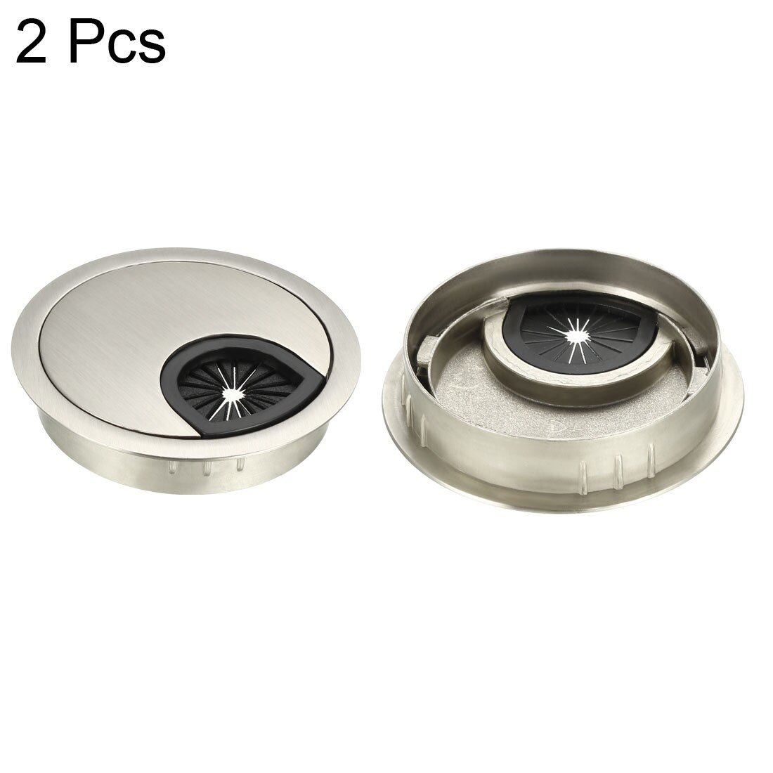 Unique Bargains Cable Hole Cover 2.4Inch/60mm Zinc Alloy Desk Wire Cord ...
