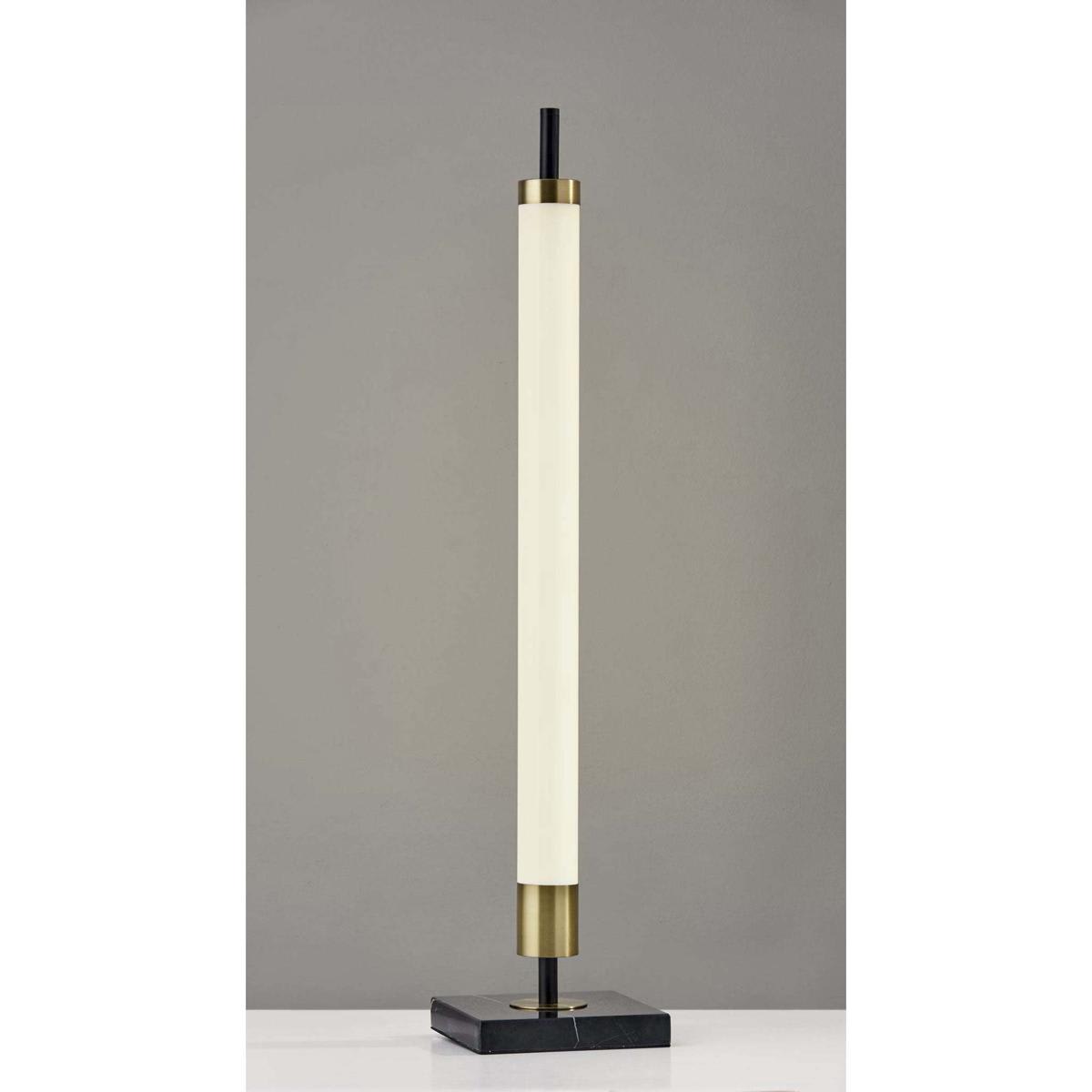 Adesso 4190-01 Piper Table Lamp Black and Antique Brass with Black ...