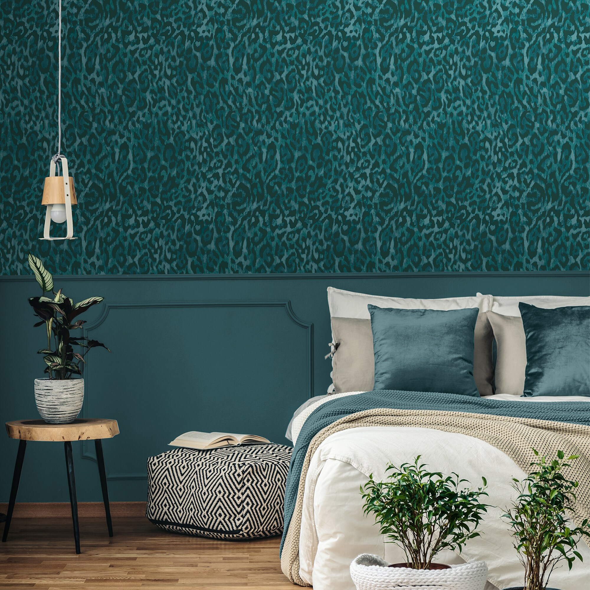 Nicole Miller 56-sq ft Blue Vinyl Animals Self-adhesive Peel and Stick ...