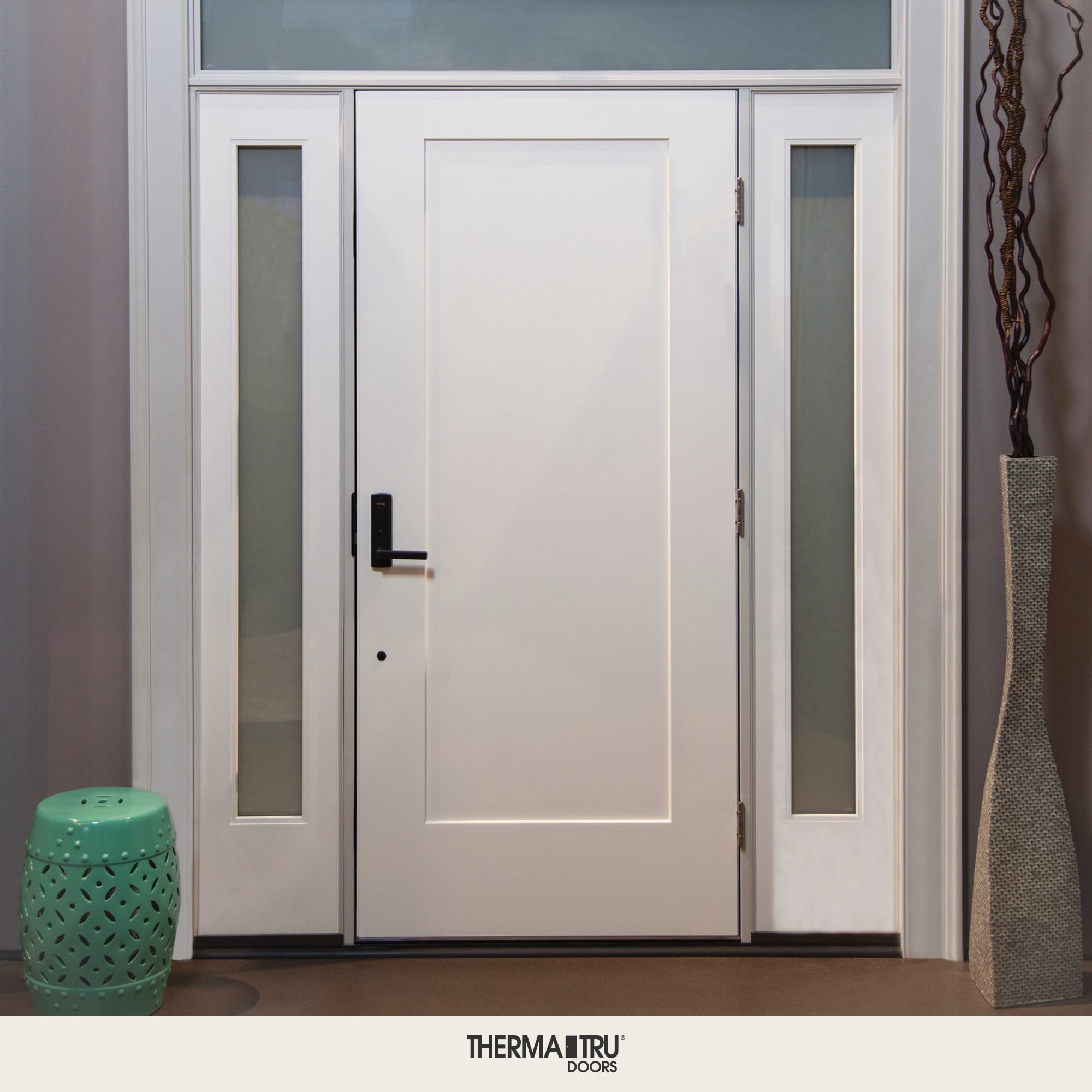 Therma-Tru 36-in x 80-in x 4-9/16-in Fiberglass Right-hand inswing ...