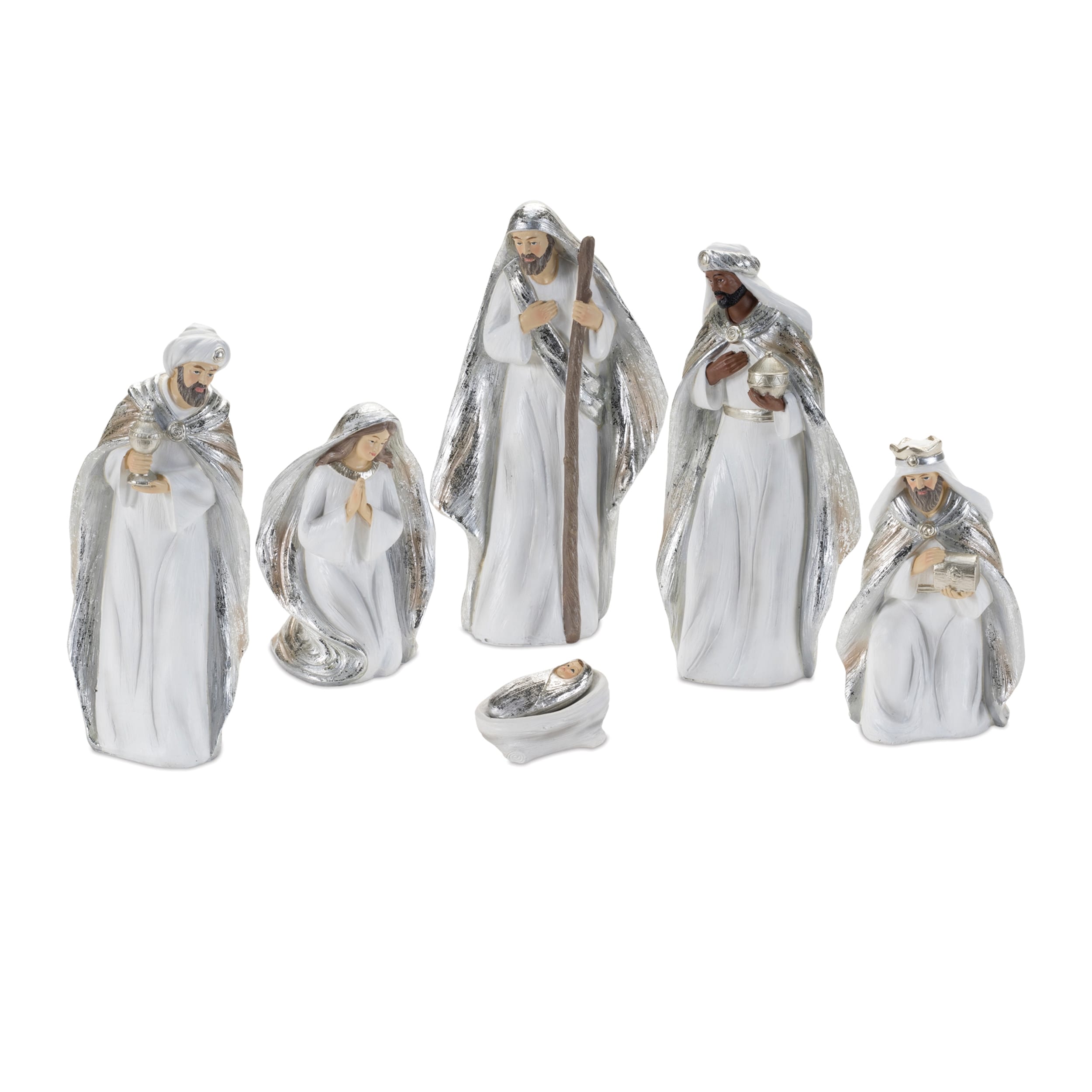 Melrose International Holiday Nativity Figurine (Set of 6) in the ...