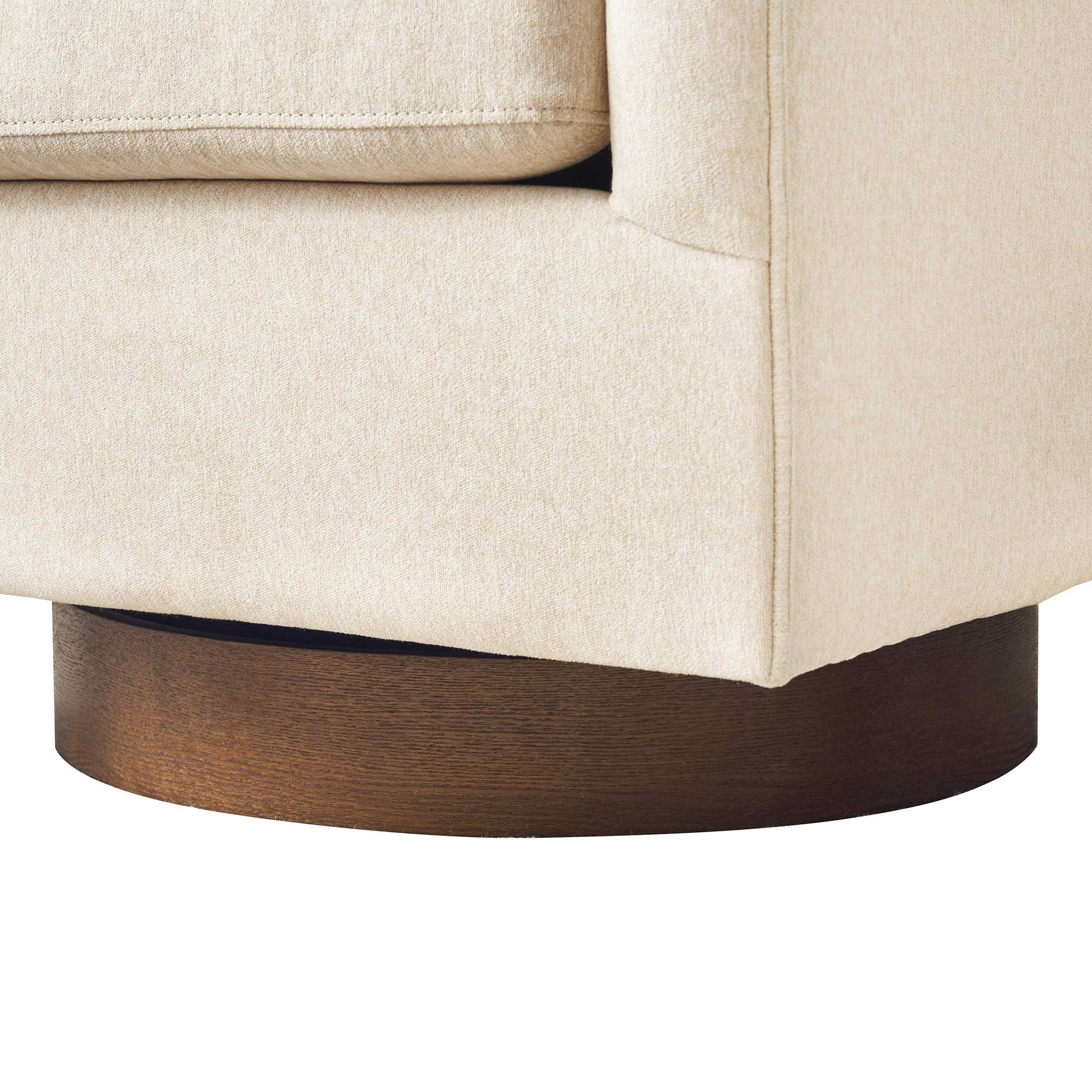 Hosworth 2 Set Linen Modern Upholstered Barrel Swivel Accent Chair with ...