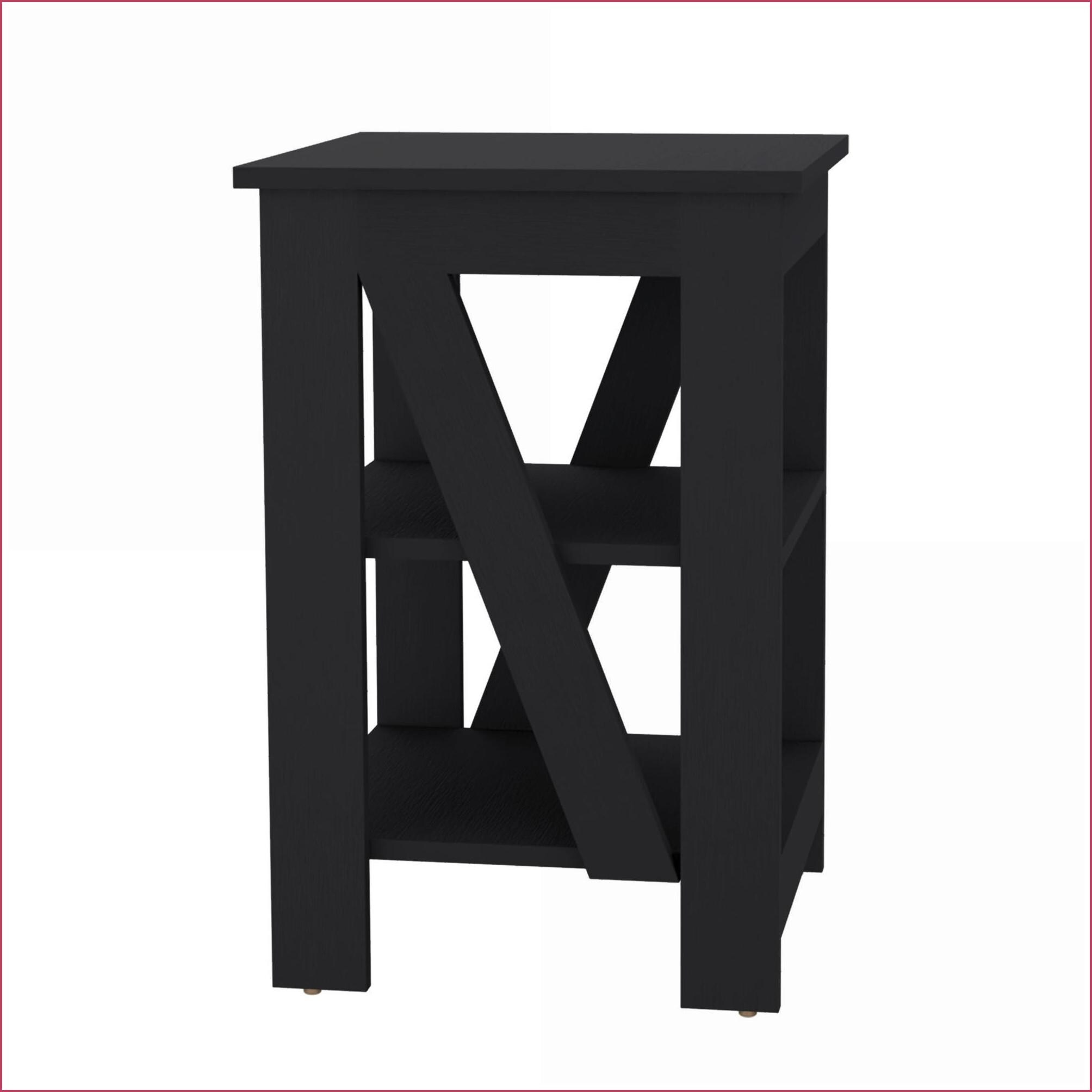 Watnature Space Saving Black Engineered Wood Coffee Table with 2 ...
