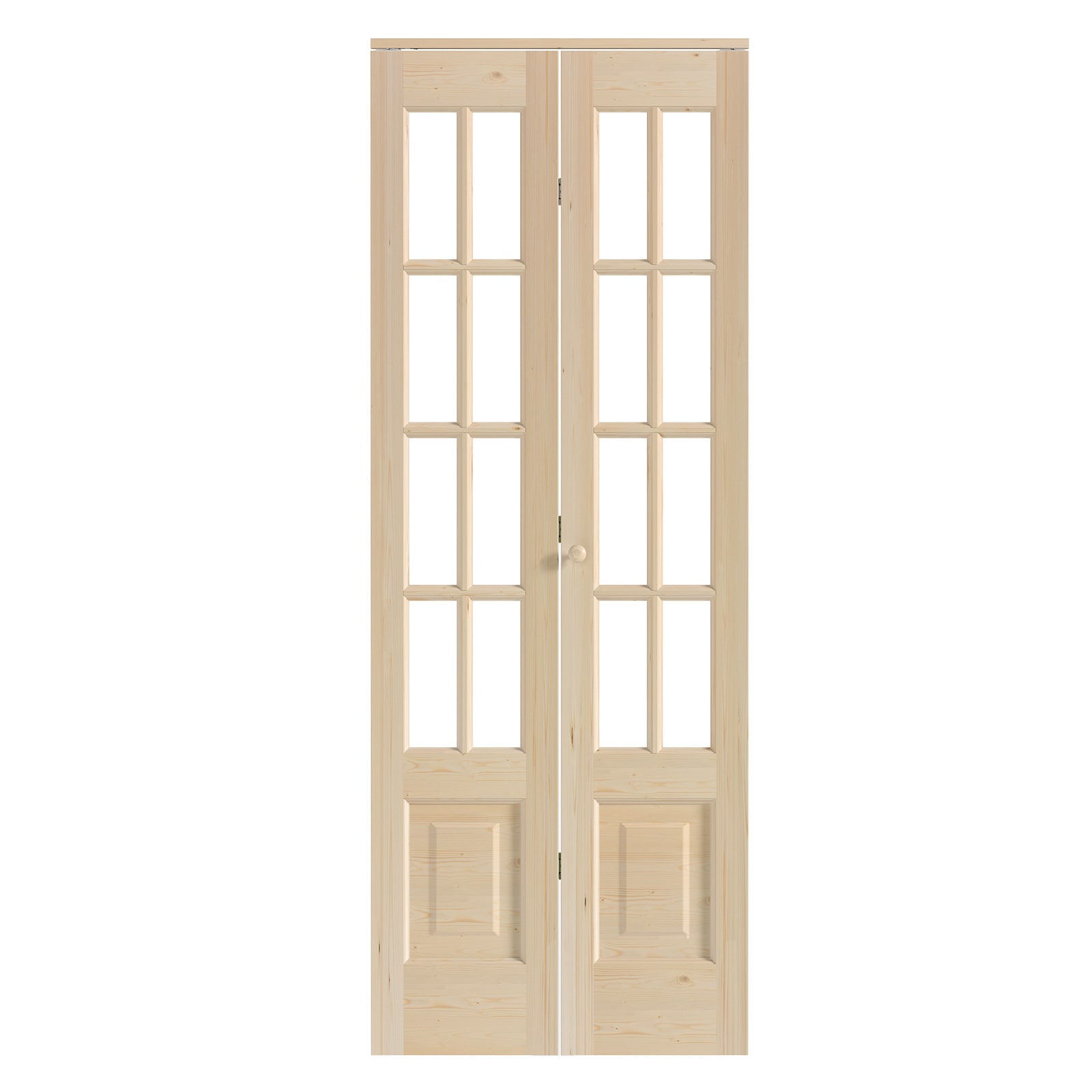 Fredbeck 32-in x 80-in 8-panel Clear Glass Textured Solid Core ...