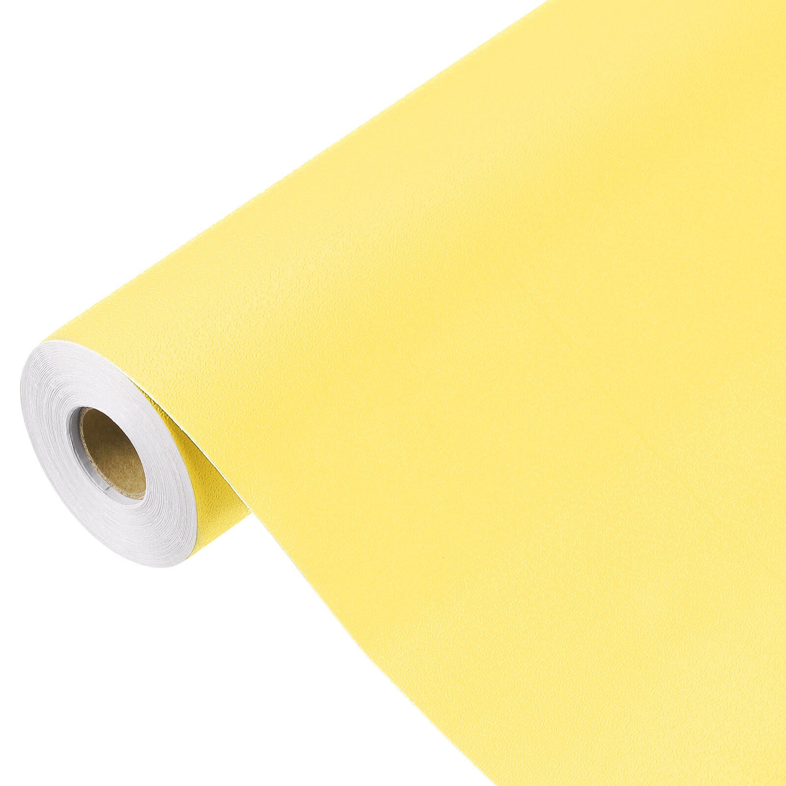 Unique Bargains 590x23.6inch Lemon Yellow Wallpaper Peel and Stick ...