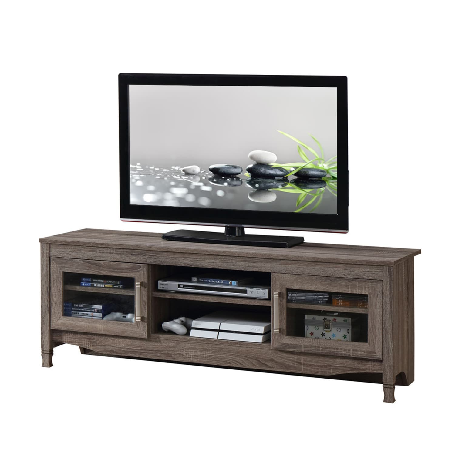 Streamdale Furniture Streamdale Grey Driftwood TV Stand in the TV ...