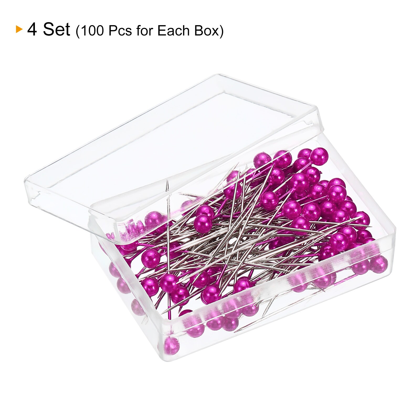 PATIKIL Pearlized Sewing Pins 4 Set Stainless Steel Ball Head Needle ...