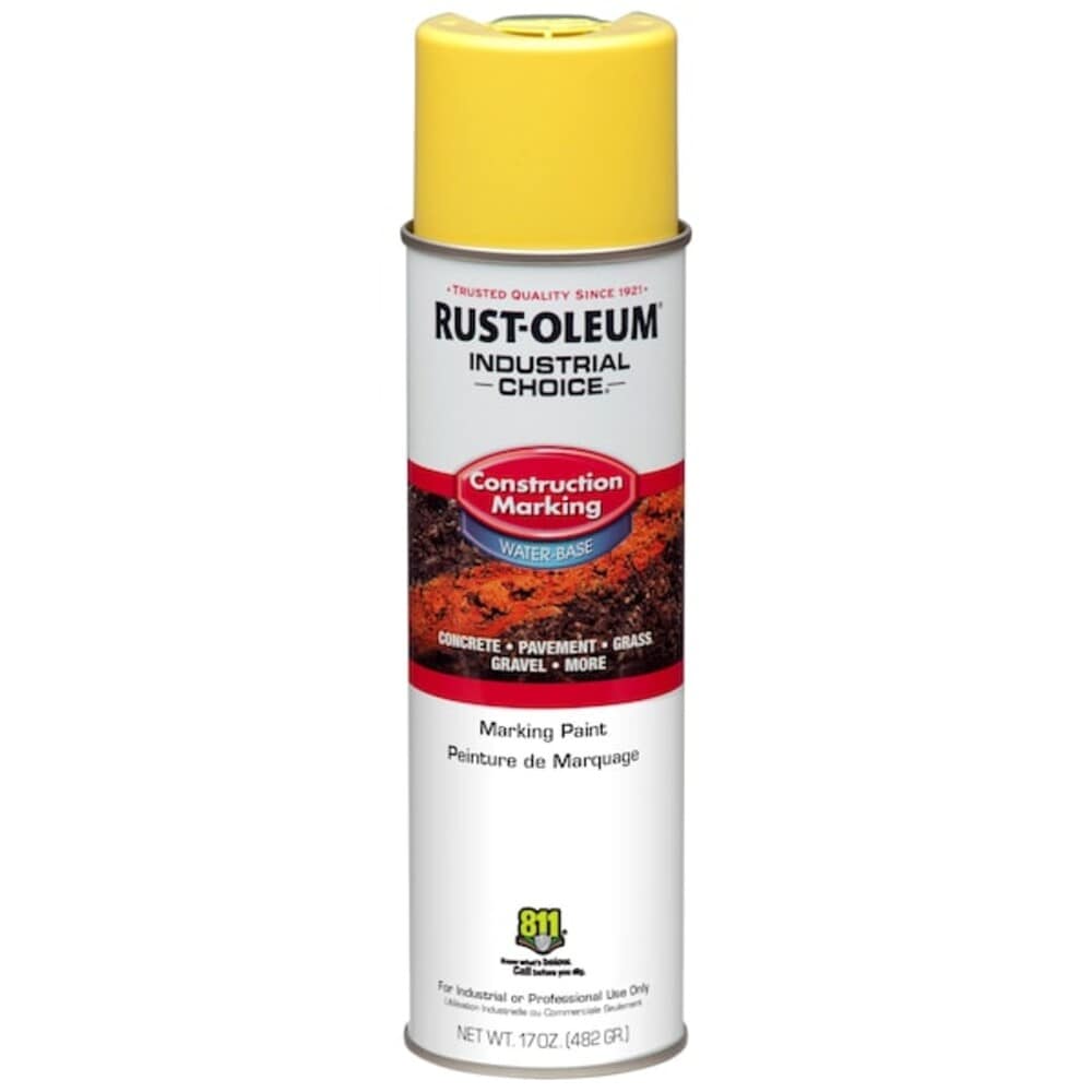 Rust-Oleum Construction Marking Paint 17 oz. High Visibility Yellow ...