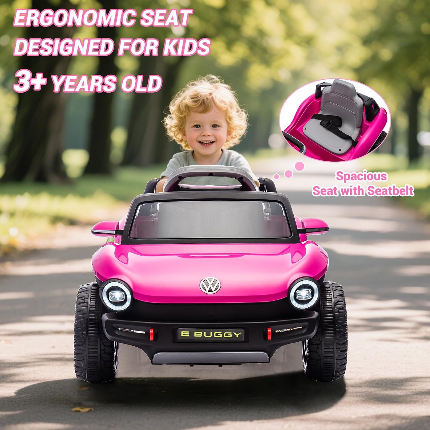 Der Rose Licensed Volkswagen Beetle 12V Kids Electric Ride On Car With ...