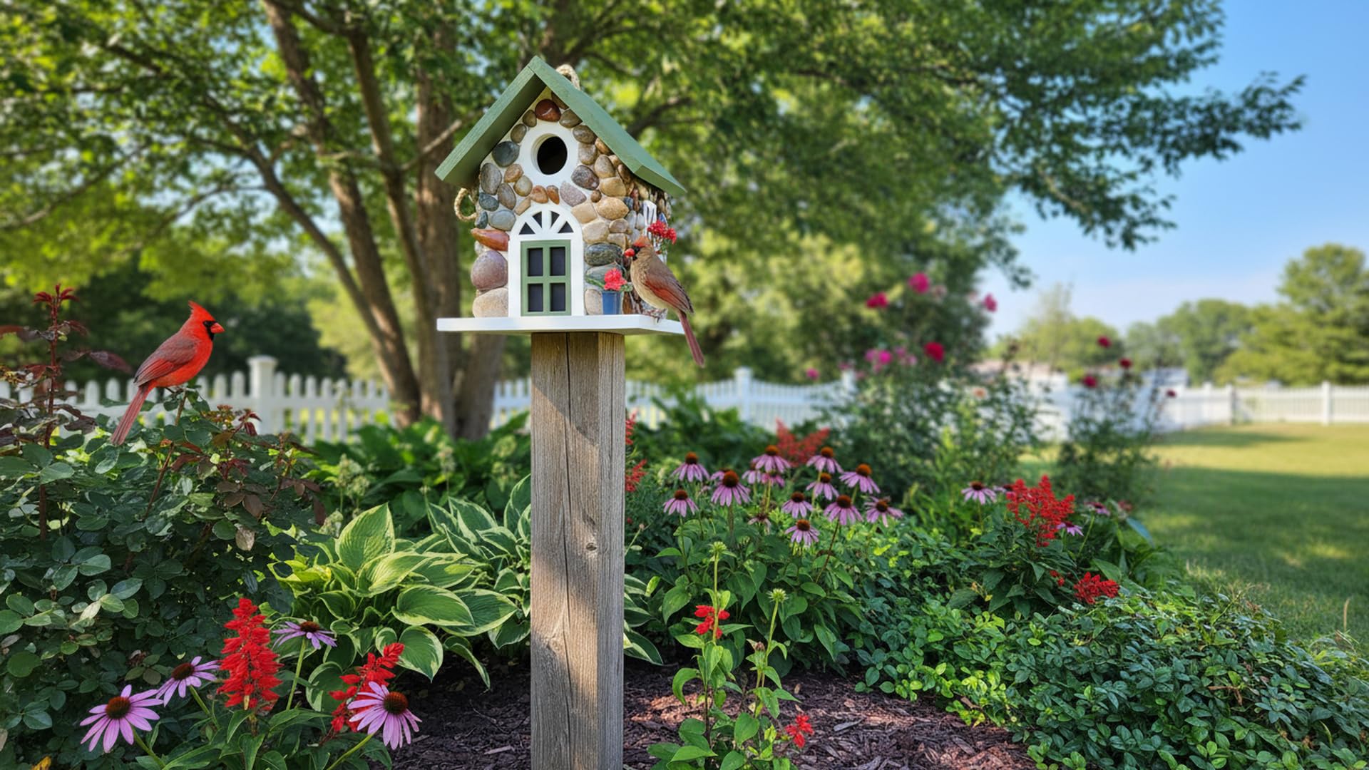 Aoibox Cedar Wood Bluebird House 1 Piece Handmade Outdoor Birdhouse ...