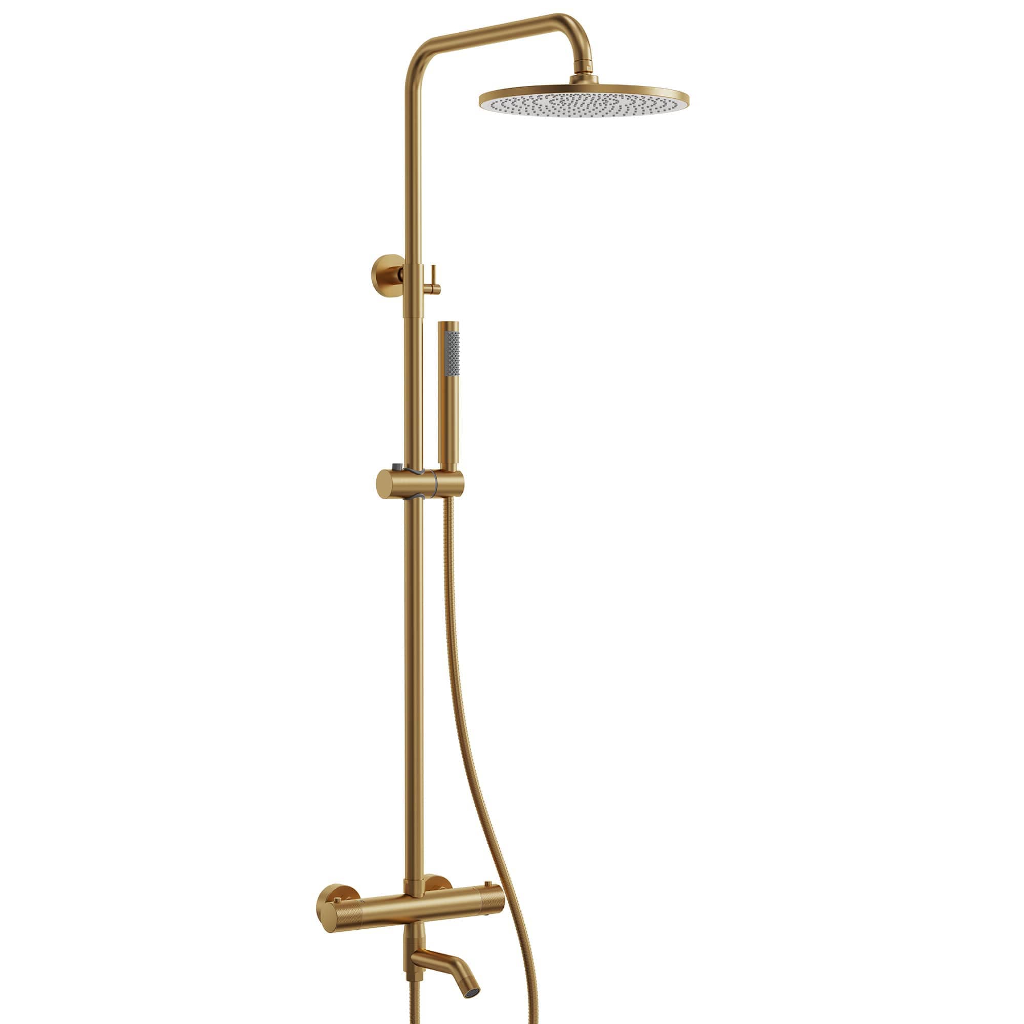 EVERSTEIN Thermostatic Shower System with 10in Rain Shower Head Hand ...