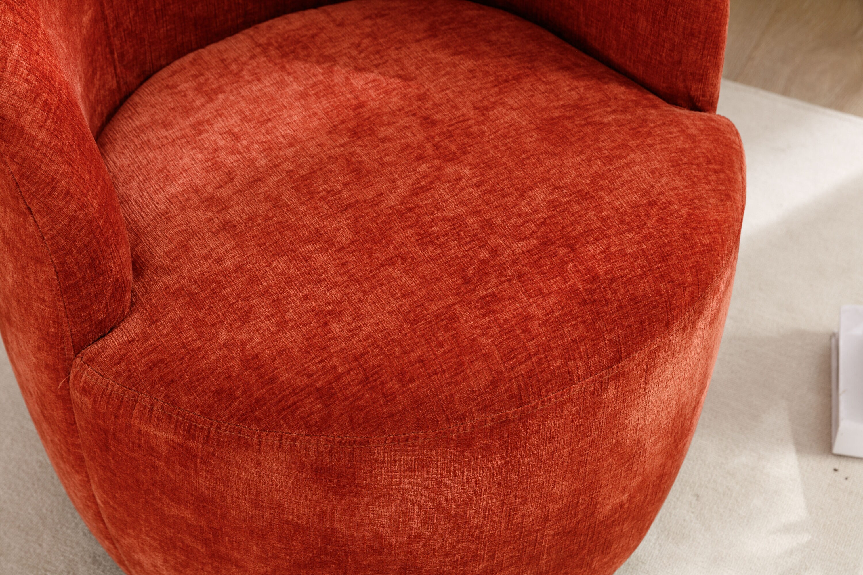 GDFStudio Chenille Fabric Swivel Accent Armchair Barrel Chair With ...