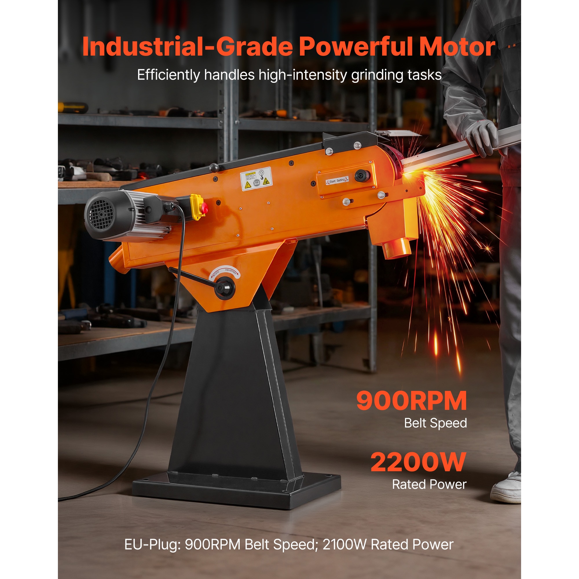 VEVOR 3in x 79in Belt Grinder Sander 2200W 1000RPM Industrial-Grade ...