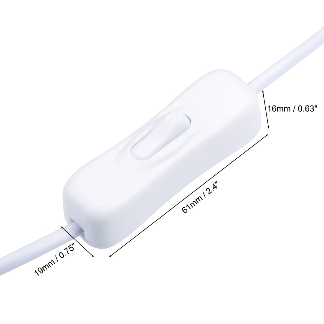Unique Bargains DC 12V Inline Rocker On/Off Switch with 5.5 X 2.1mm DC ...