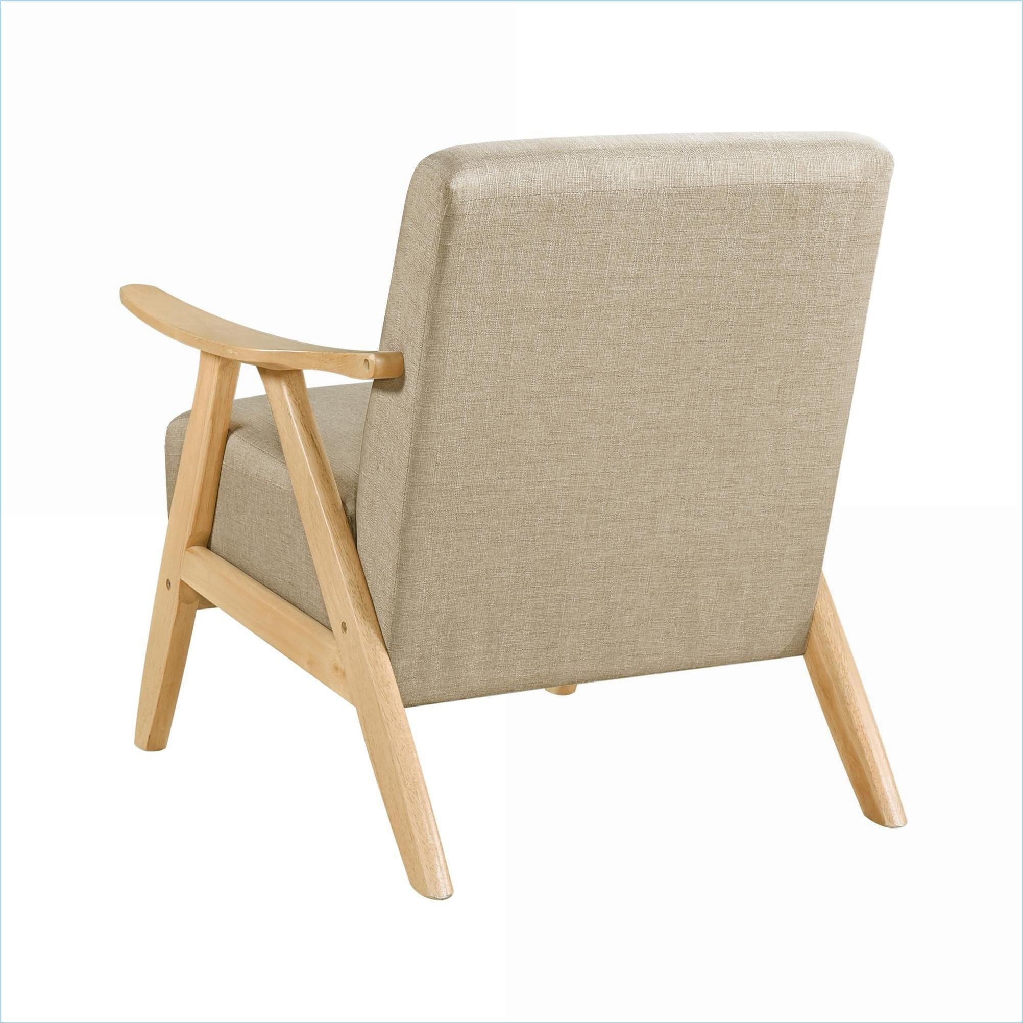 Watnature Tan Brown Fabric Upholstered Accent Chair for Adults Solid ...