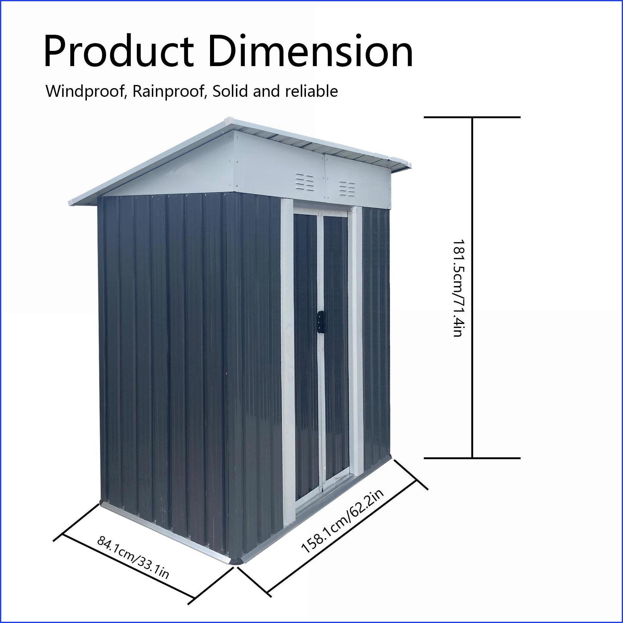 Watnature Storage Sheds Casilla de Almacenamiento 5FT times 3FT Slate ...