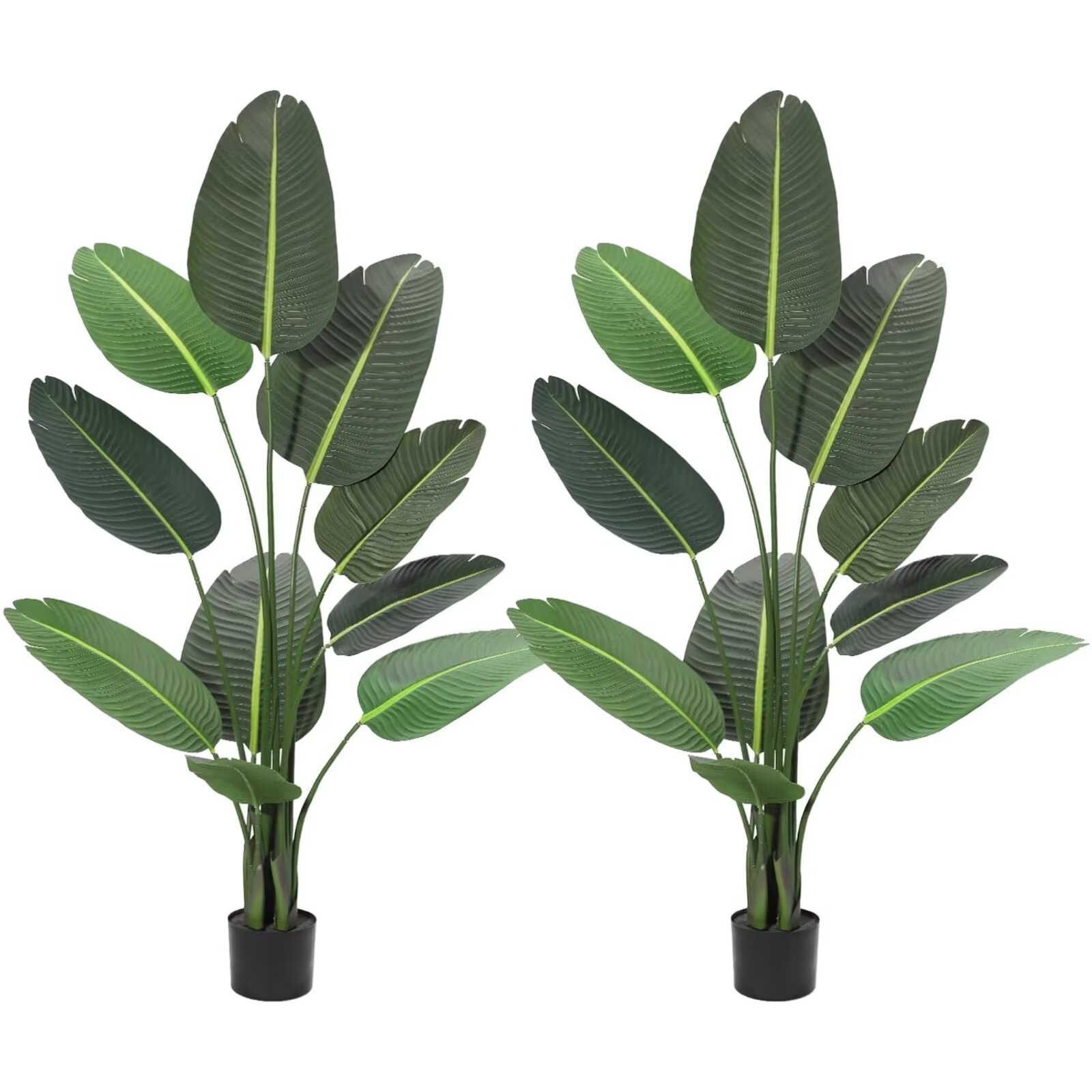 Der Rose 2pcs 5FT Artificial Palm Tree Bird of Paradise Artificial ...