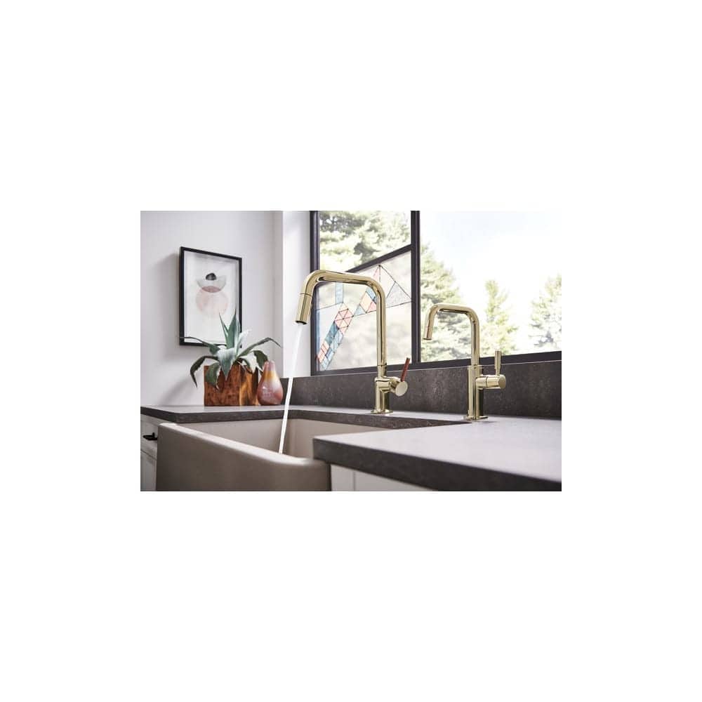 Brizo HLK177 Odin Kitchen Faucet Handle Kit Lever with Wood Accent in ...
