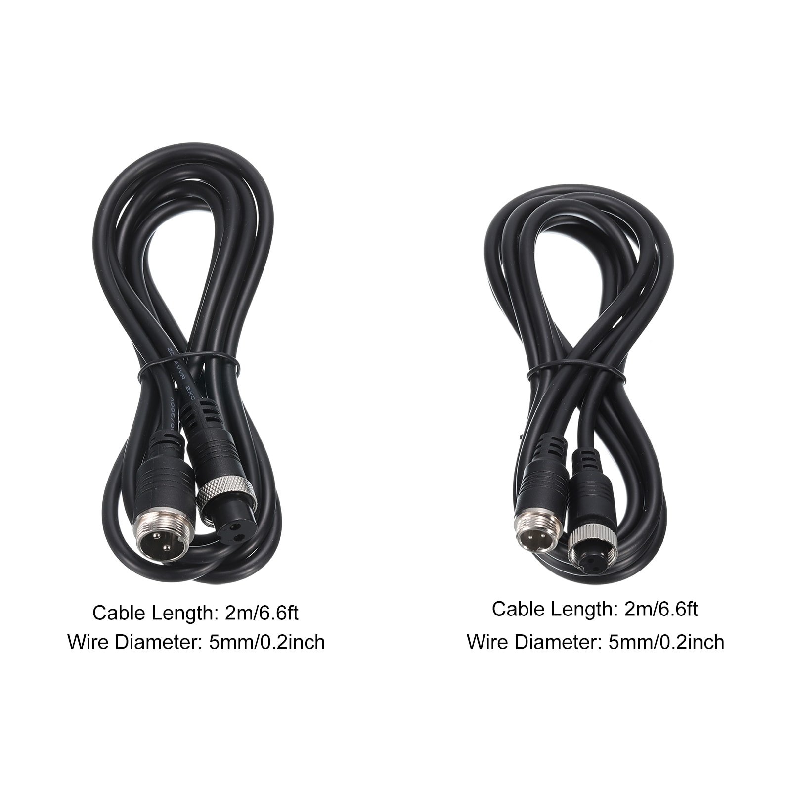 Unique Bargains 2pcs GX12 GX16 2Pin Male/Female Head Aviation Socket ...