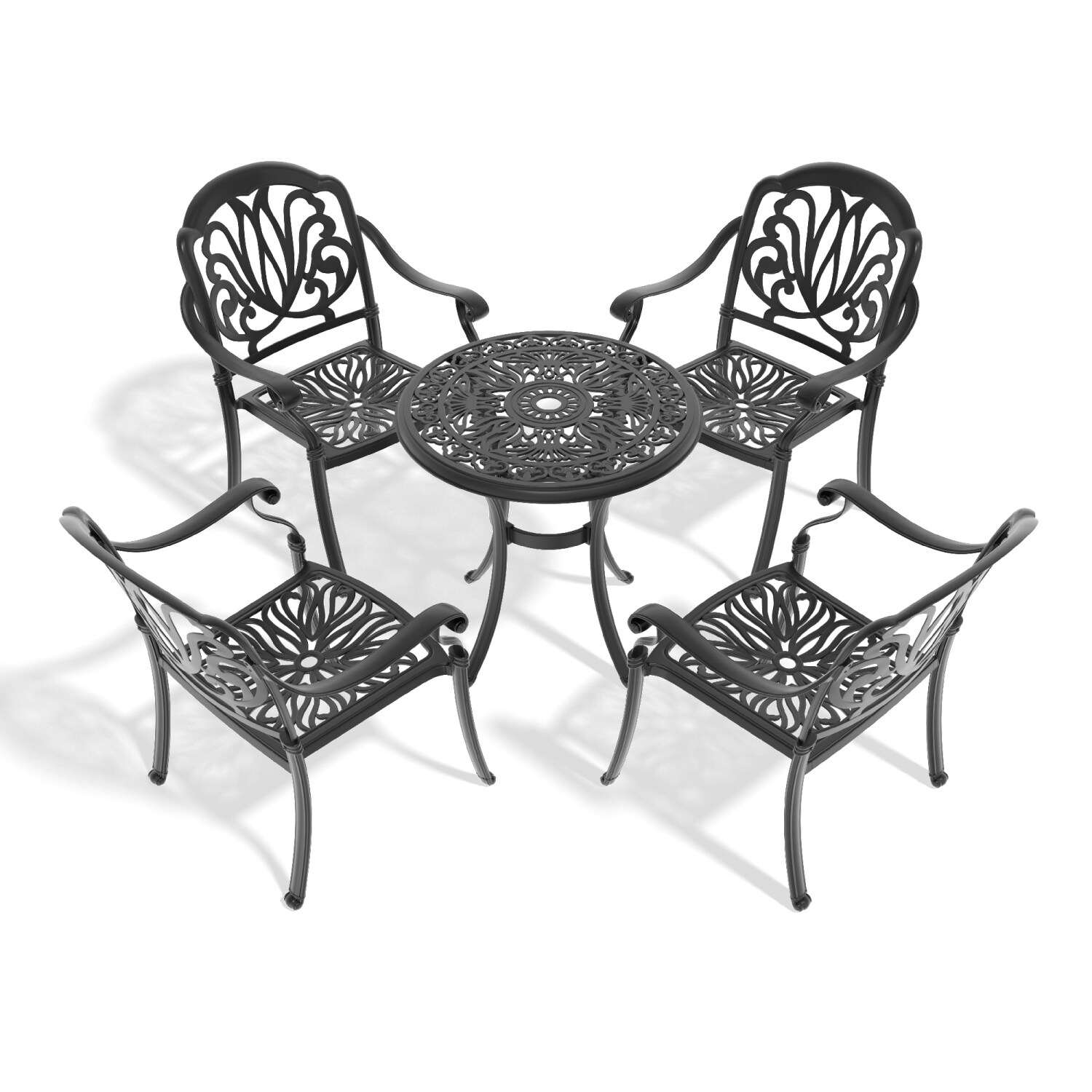 Streamdale Furniture Streamdale 5-Piece Set Of Cast Aluminum Patio ...