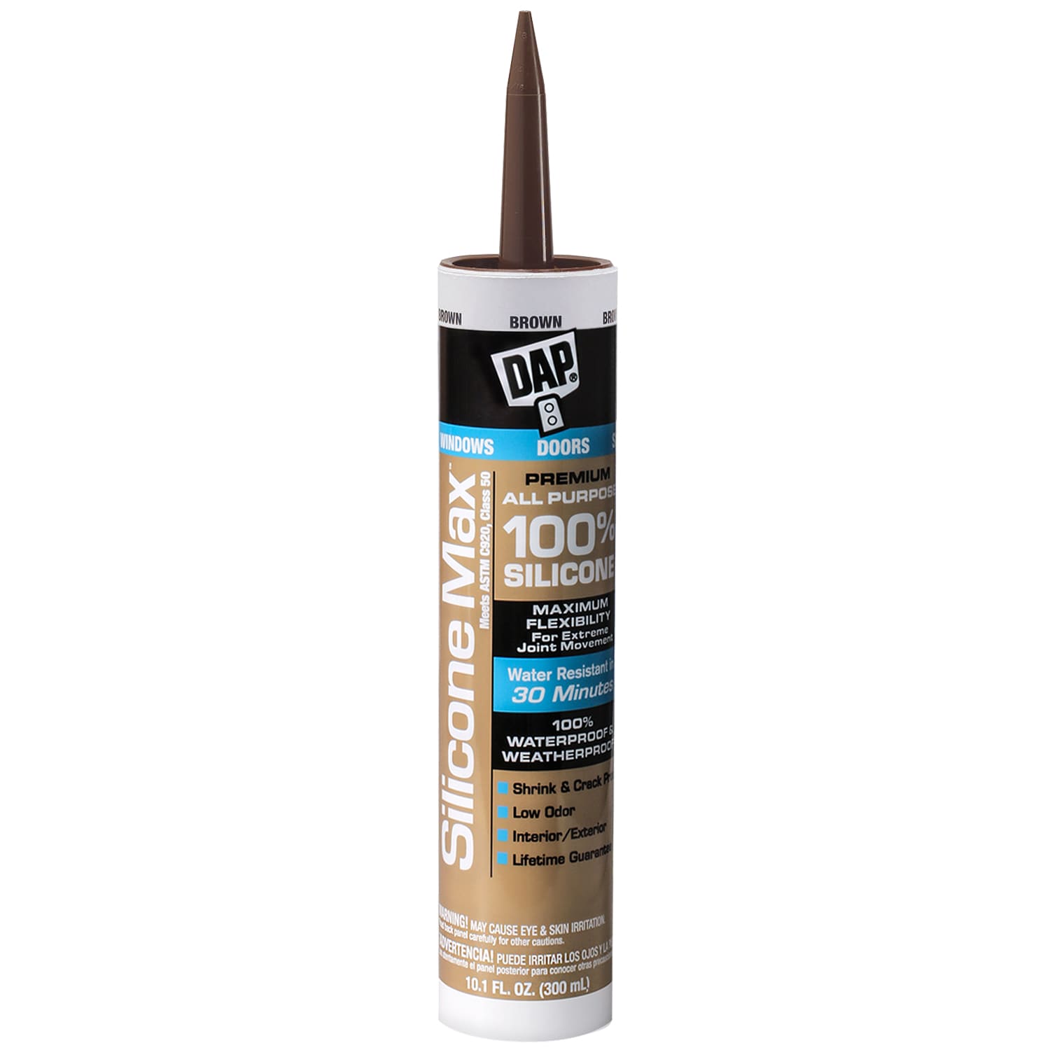 DAP Silicone Max 12 -Pack 10.1-oz Window and Door Brown Silicone Caulk ...