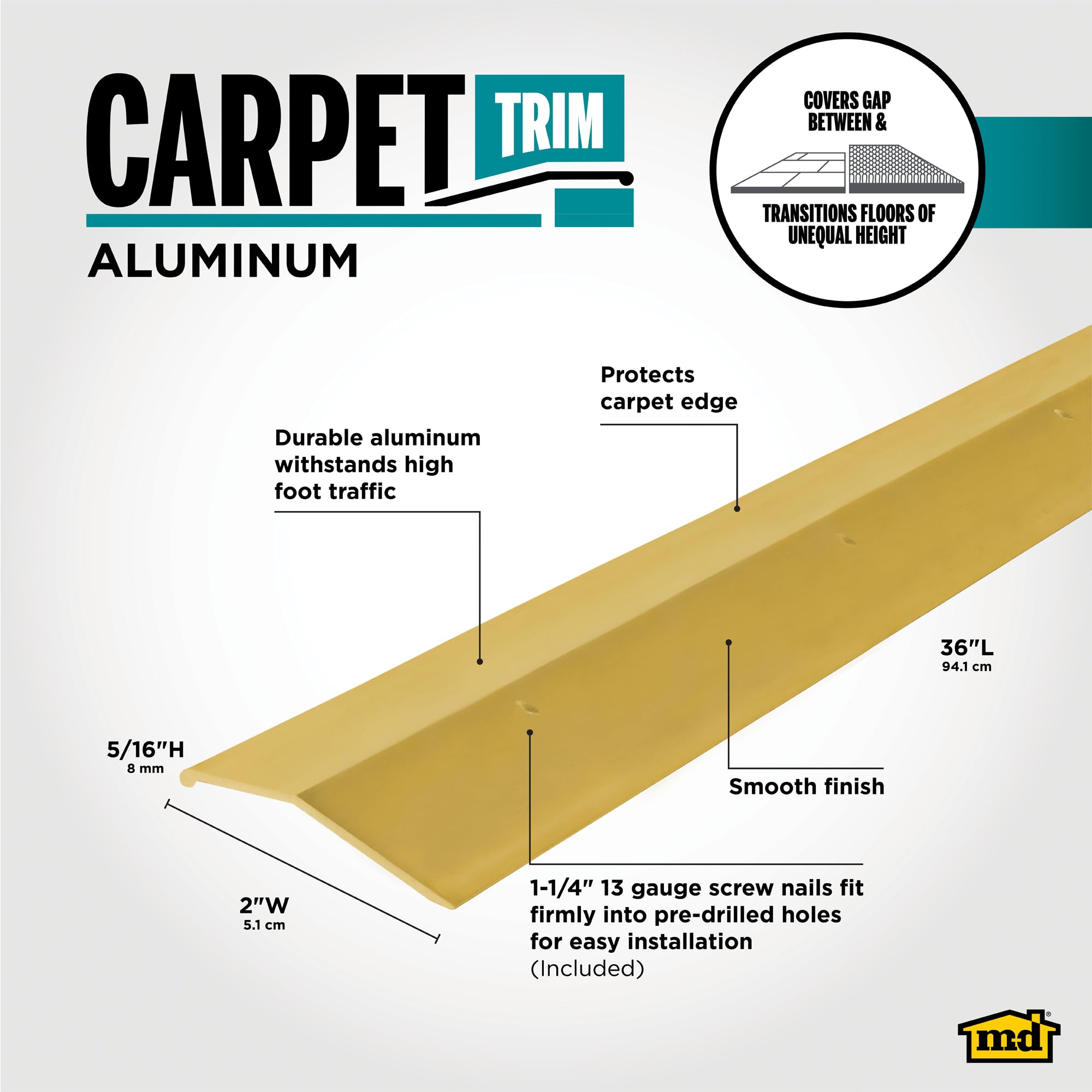 M-D BUILDING PRODUCTS M-D Building Products 72066 2 in. x 36 in. Satin ...