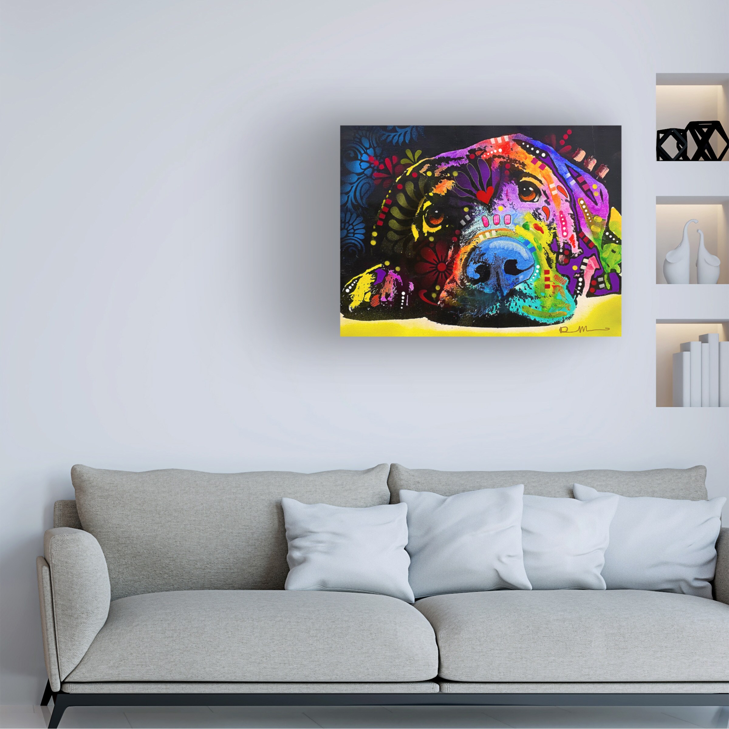 Trademark Fine Art Canvas Wall Art Dean Russo Lying Lab 2 Wall Art for ...