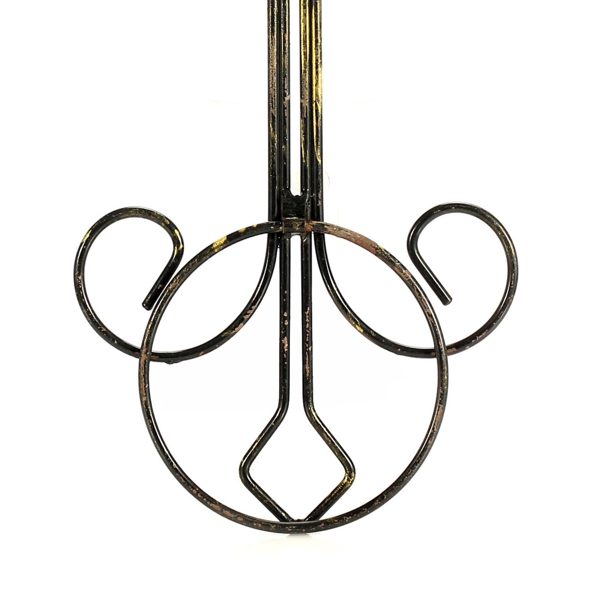 Tinyhomie 16in Single Pot Black / Gold Cast Metal Crest Wall Planter ...