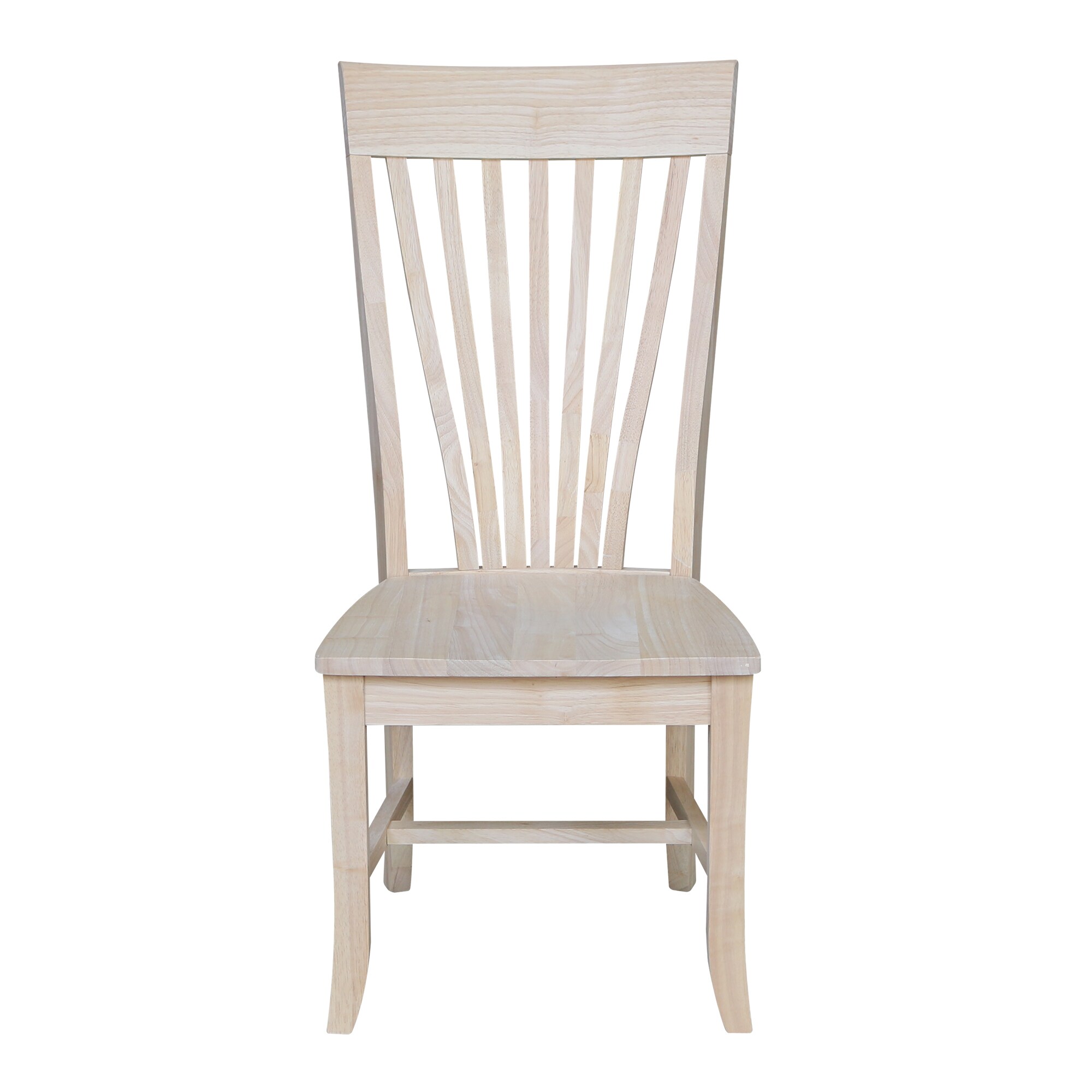International Concepts Set of 2 Traditional Dining Side Chair Wood Frame in the Dining Chairs department at Lowes