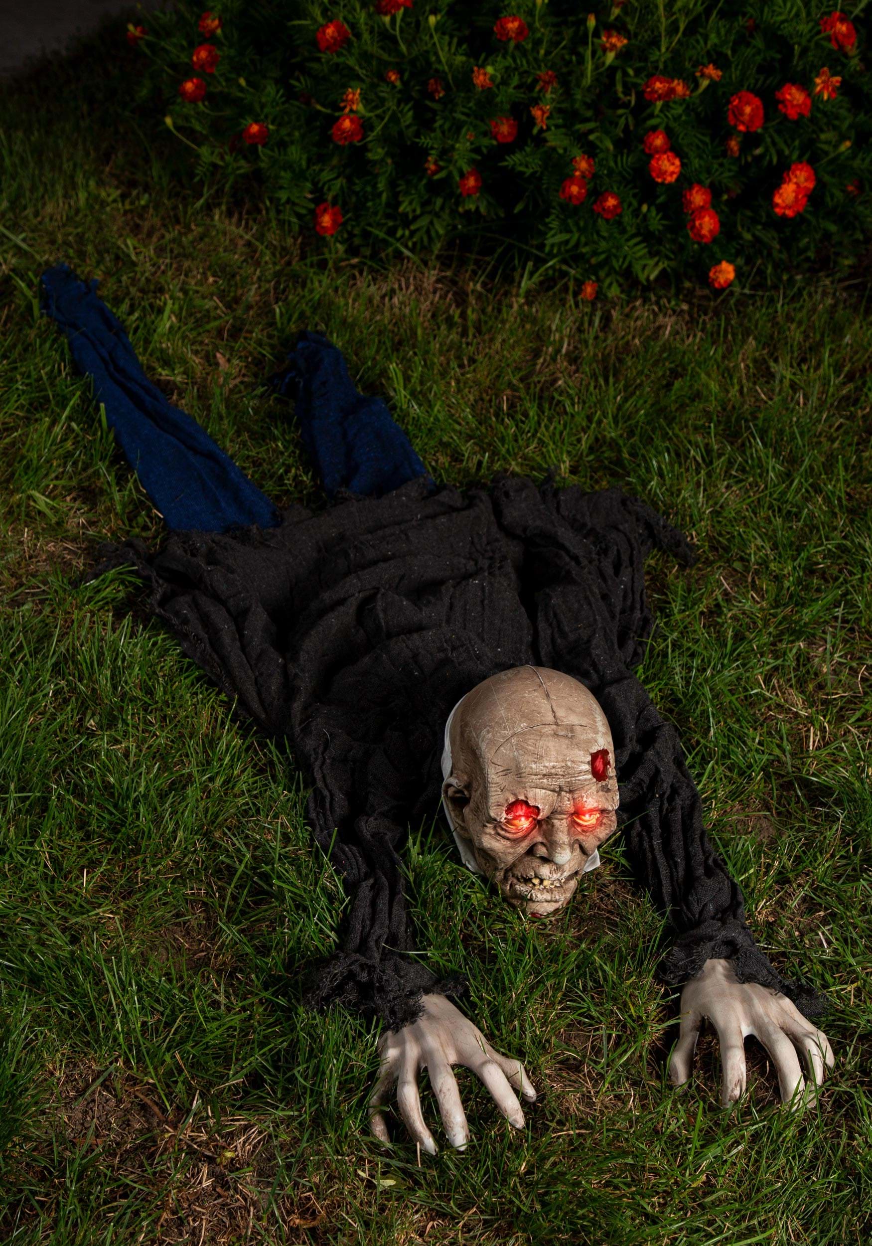HalloweenCostumes.com FUN Costumes Animated Crawling Zombie Prop Yard ...