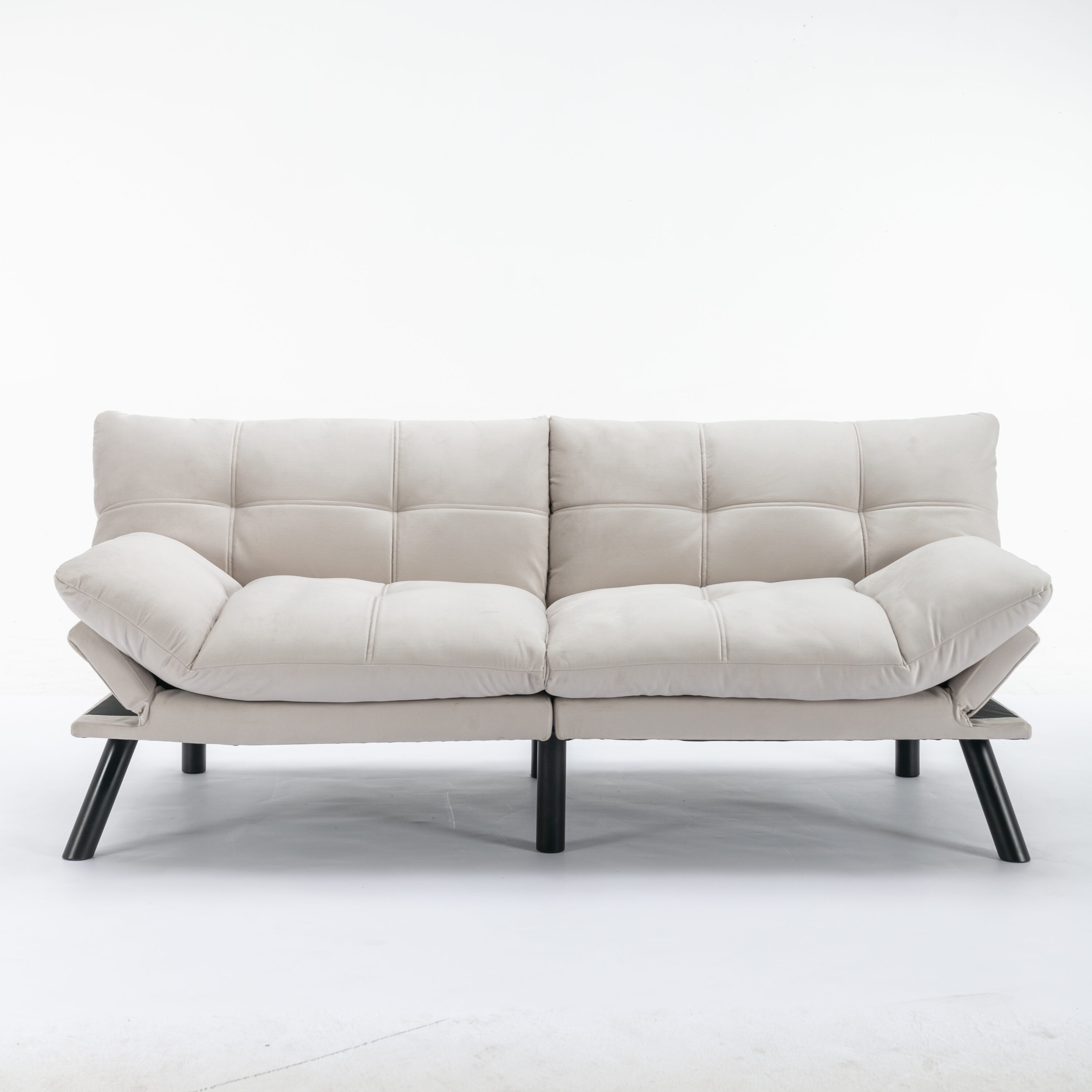 Huluwat YXJ-Cream Convertible Folding Modern sofa Bed in the Futons ...