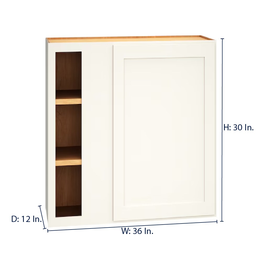 RELIABILT Pinnacle 36-in W x 30-in H x 12-in D White Blind Corner Wall ...