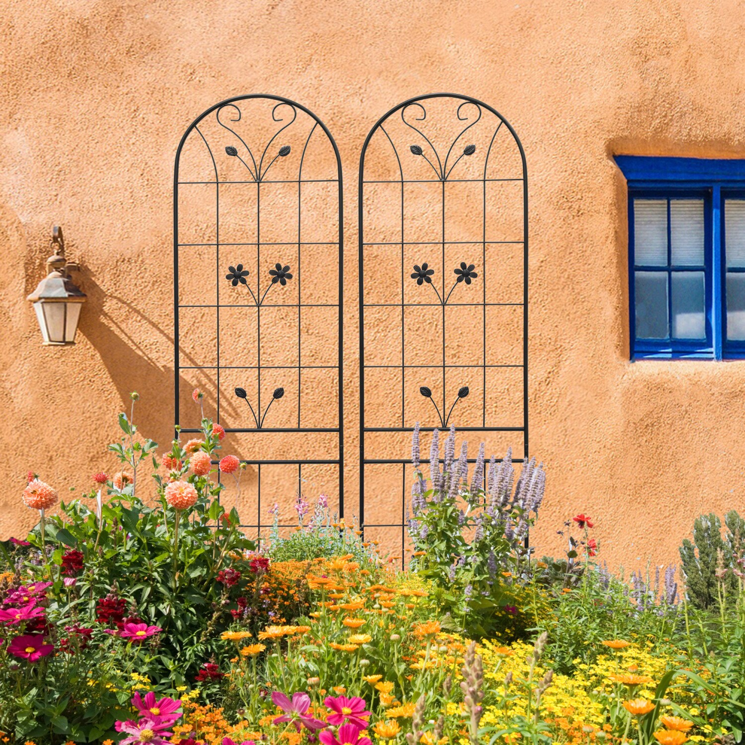 Streamdale Furniture Streamdale 2-Pack 86.7'' Metal Garden Trellis ...
