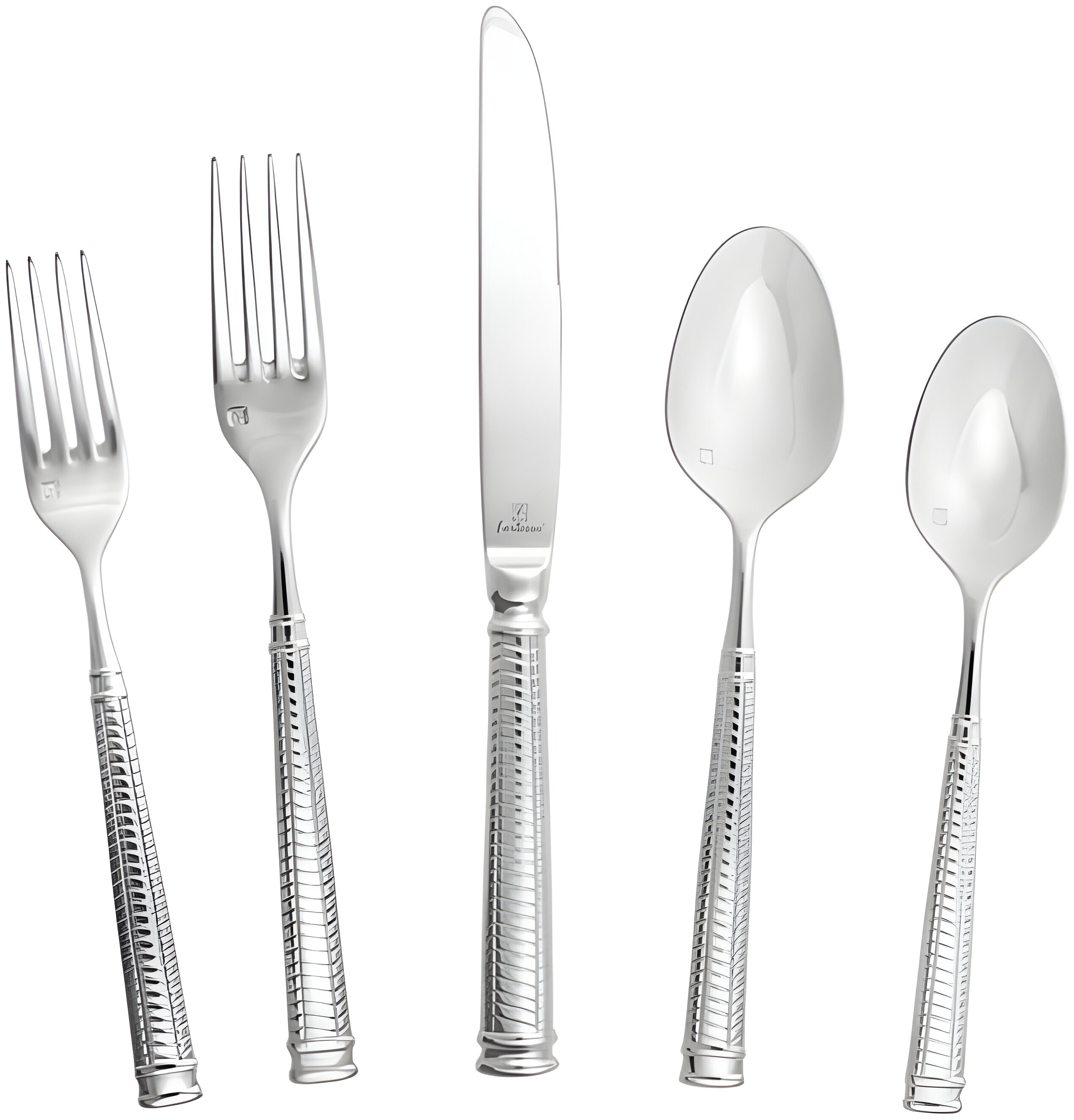 Fortessa Vivi 5 Piece Flatware Set Silver in the Flatware department at ...