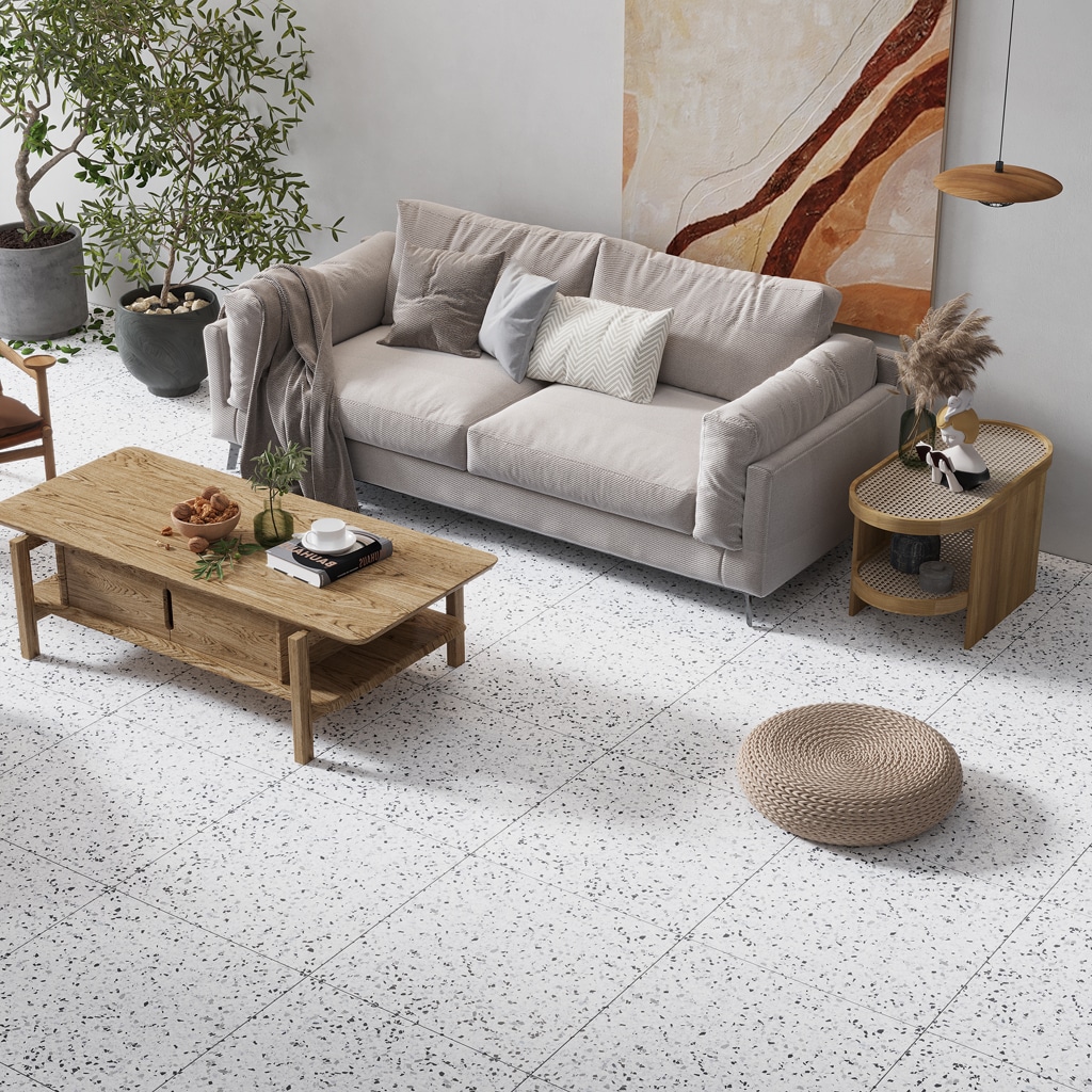 Apollo Tile Terra Mia Bright White 24-in x 24-in Matte Porcelain Floor ...