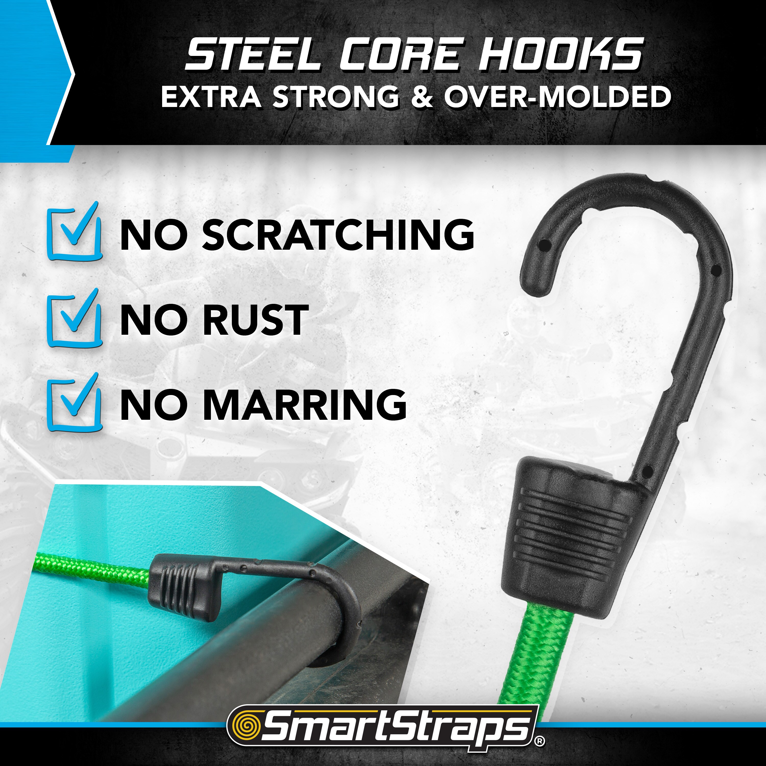 SmartStraps 24-in Bungee Cord with Hooks (2-Pack) 390 at Lowes.com