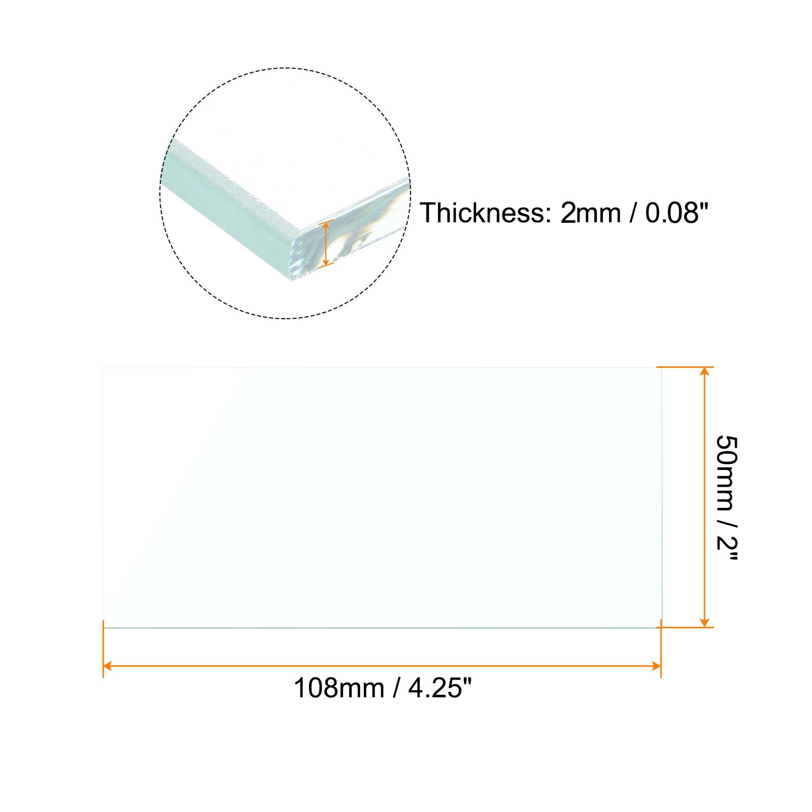 Harfington 5pcs Welding Lens Clear Glass 2inch x 4.25inch Outer Cover ...