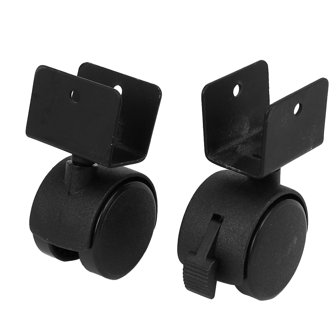 Unique Bargains 4pcs 1.6-Inch Dia Wheel 1-Inch U-Clamp Top Rotatable ...