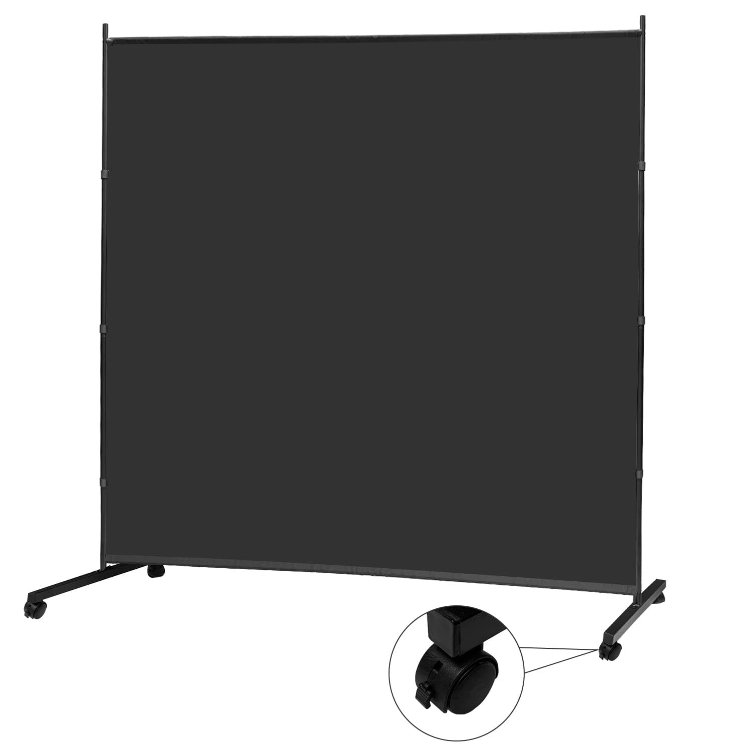 Vrbgify Large Single Panel Room Divider on Wheels 71 in W x 75 in H ...