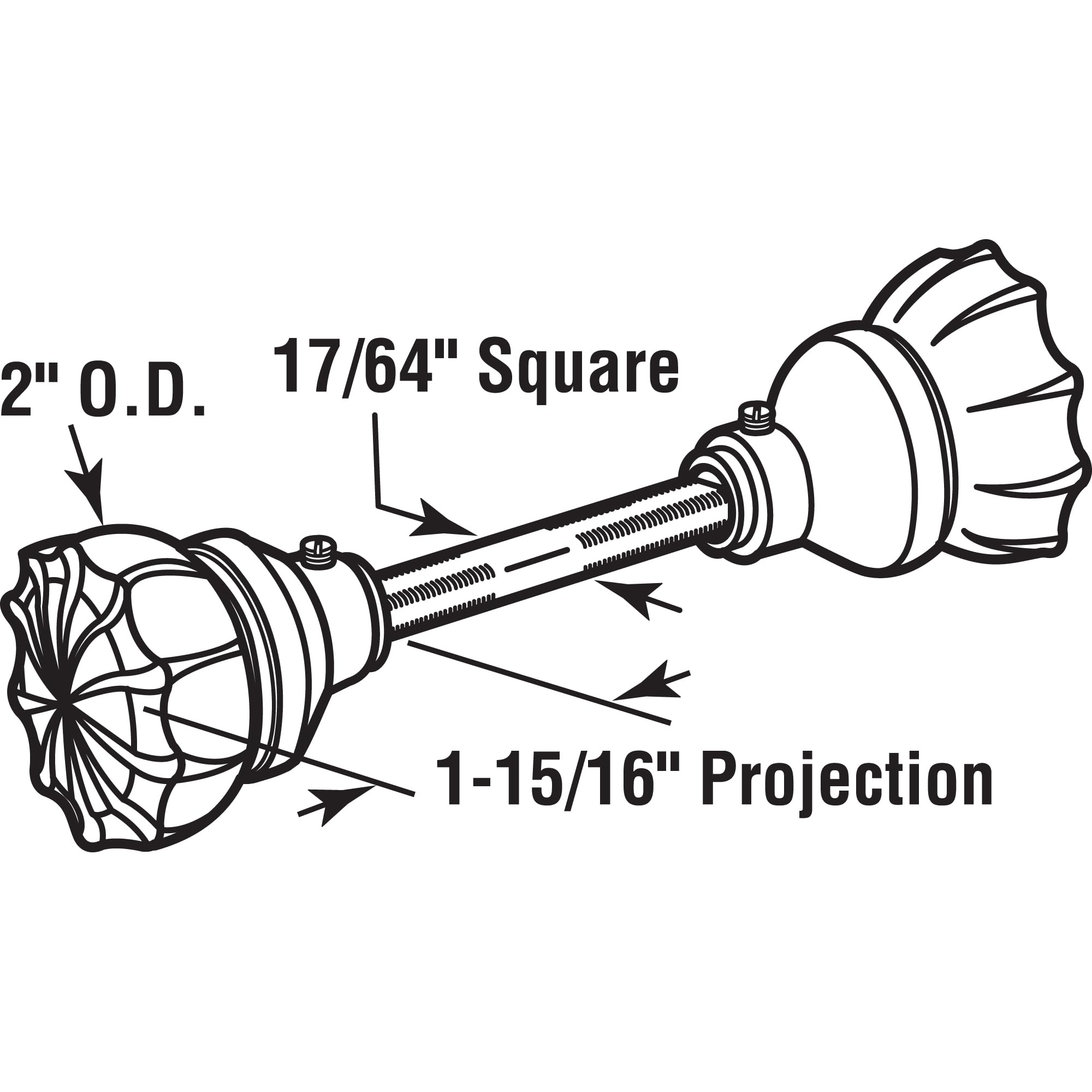 Prime-Line E 28315 Mortise Style Fluted Glass Door Knobs - Perfect for ...