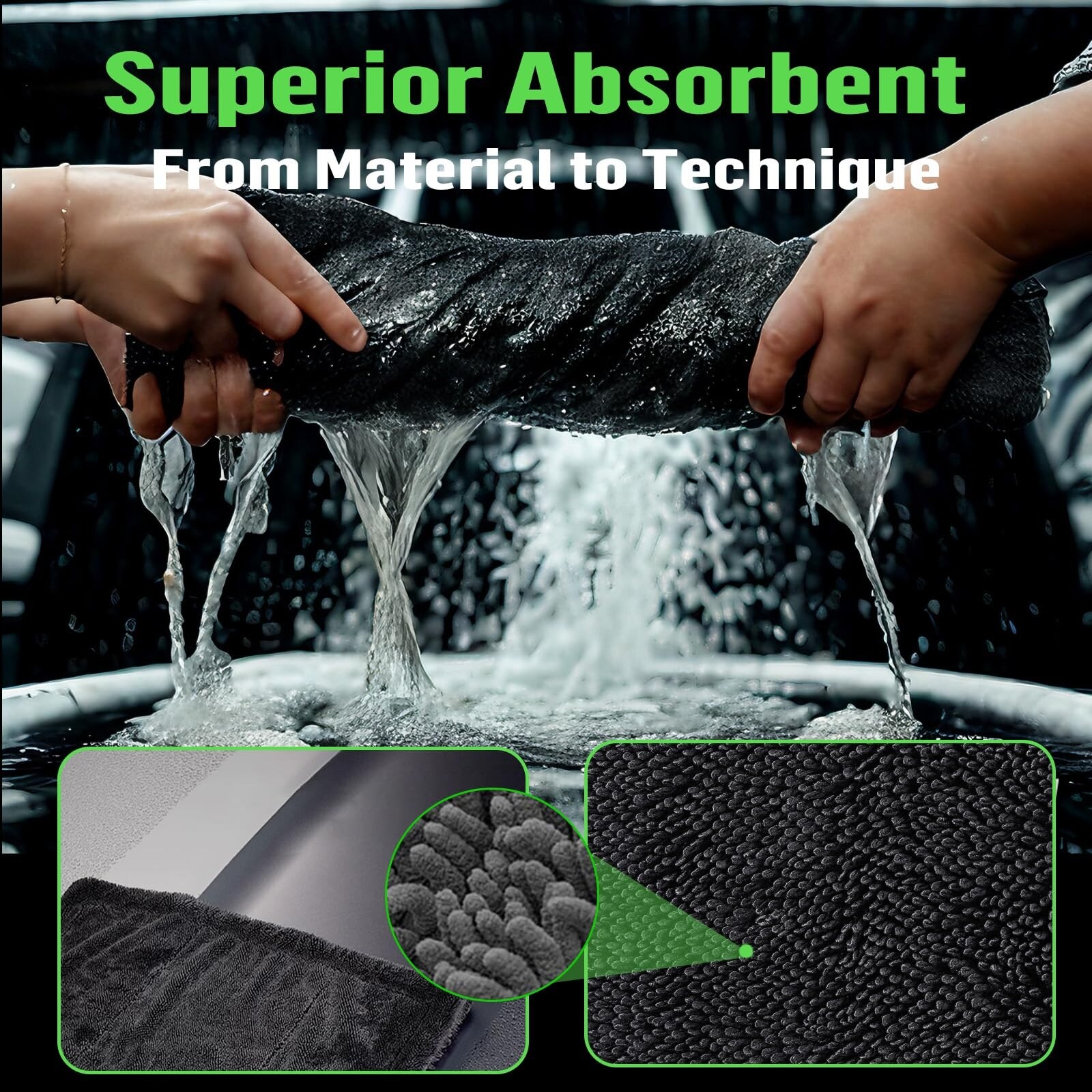 Yichuhaoxi Microfiber Car Drying Towel Extra Large Ultra Absorbent ...