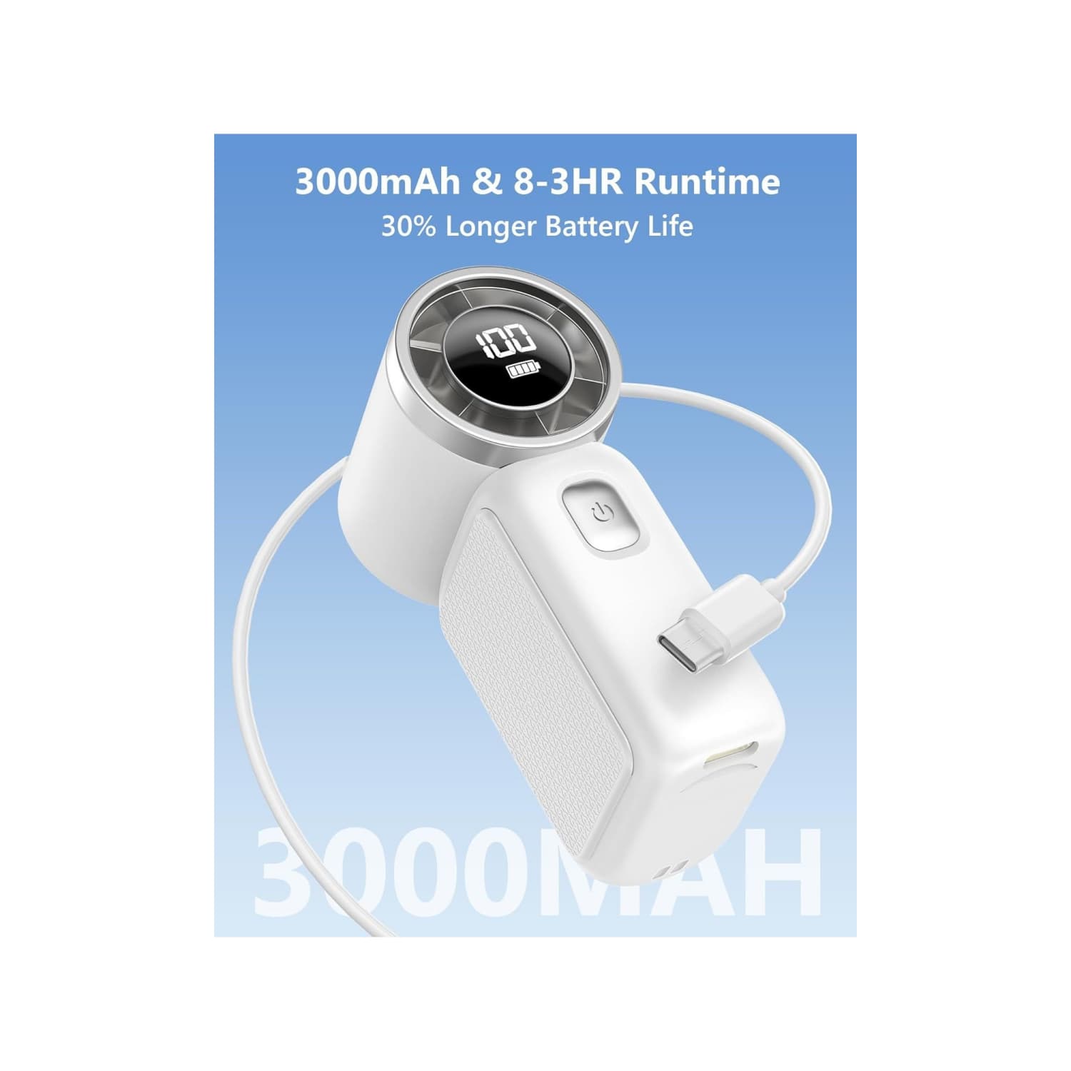 Angel Sar 6in H 6-Gear White Portable Handheld Mini Fan in the Portable ...