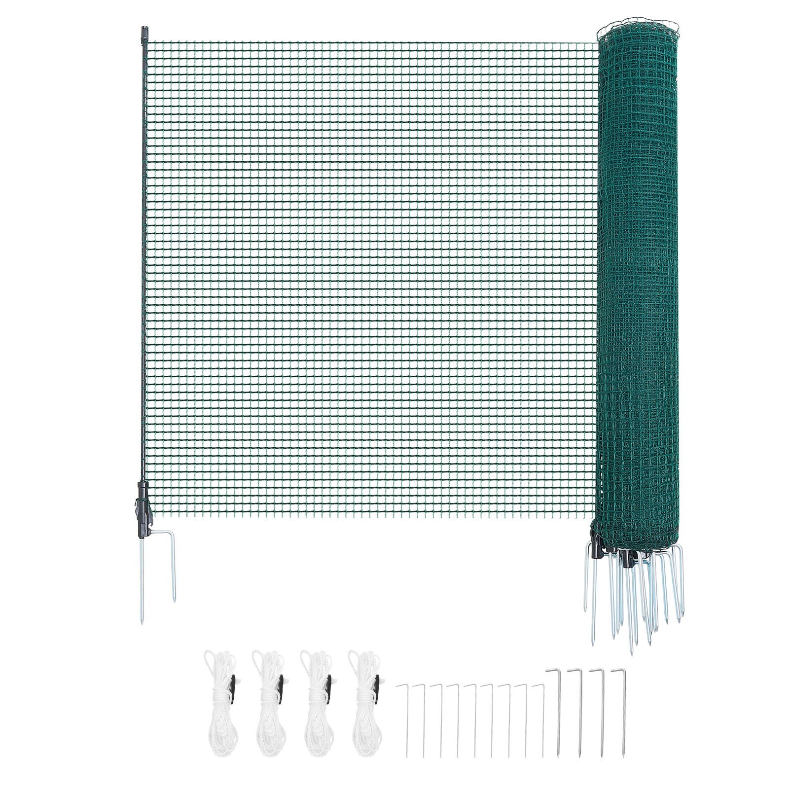 GIVIMO 49.2-ft Temporary Fence with Posts 3.9-ft Tall PE Mesh Fencing ...