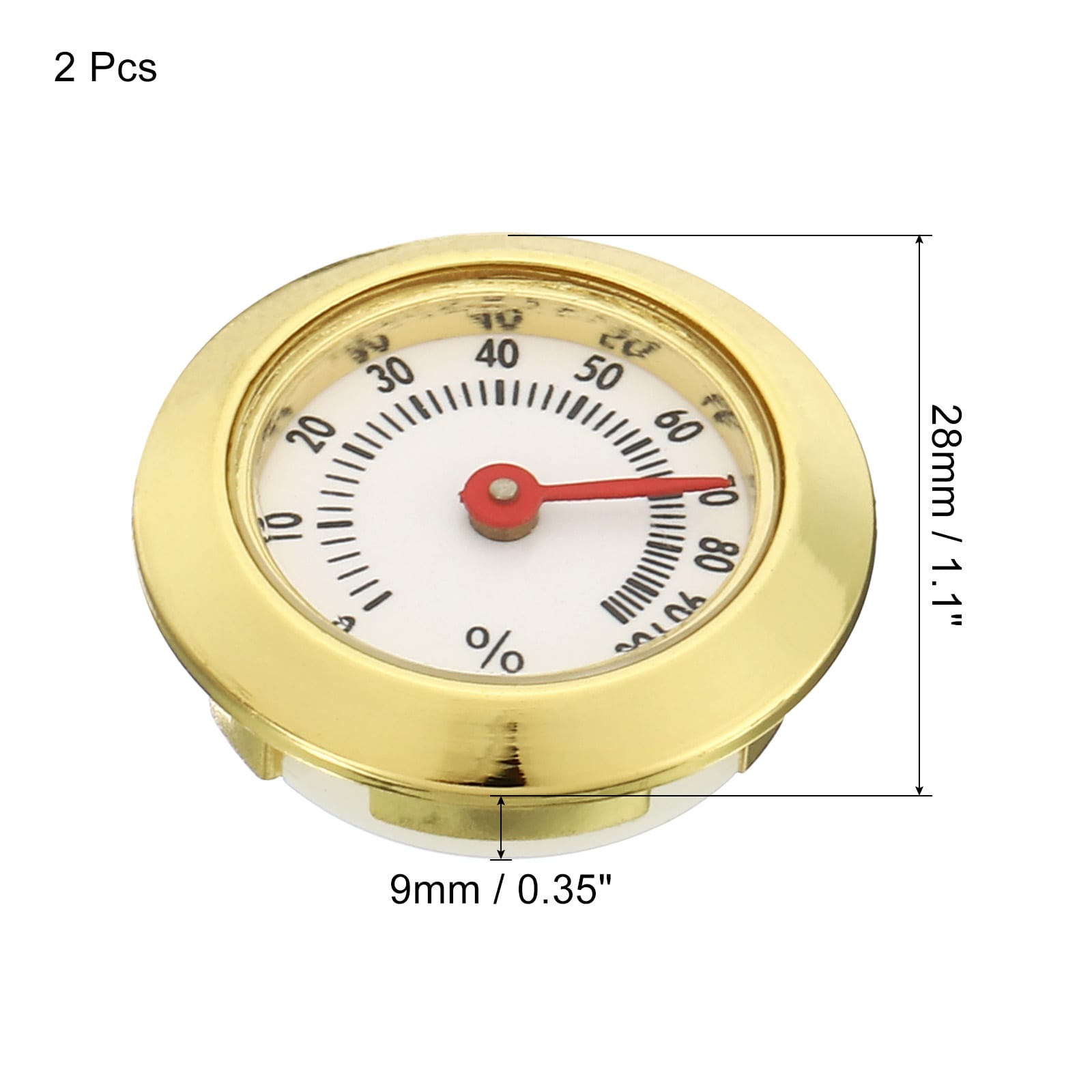 PATIKIL 1.1Inch Round Indoor Outdoor Hygrometer 2pcs Mini Humidity ...